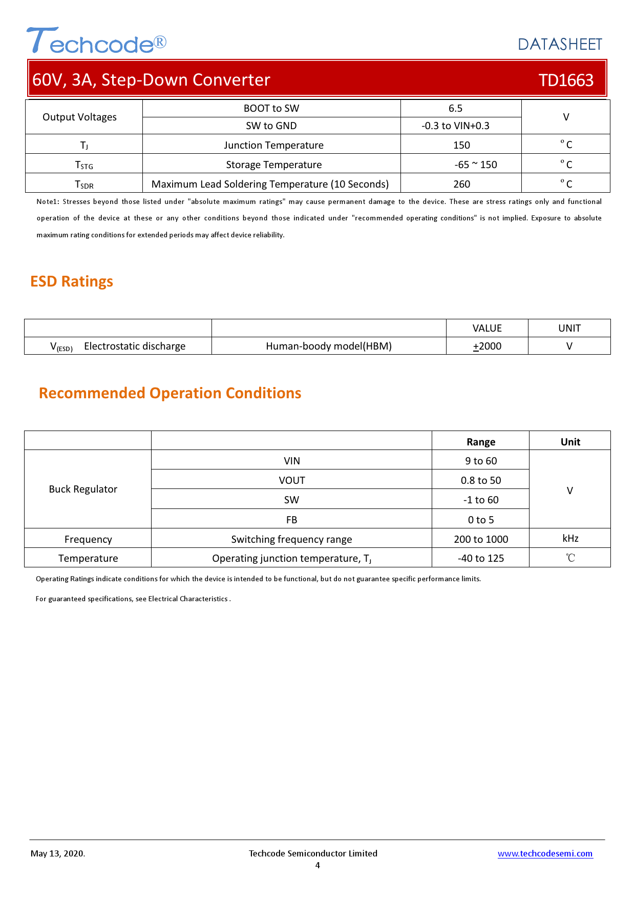TD1663_（Techcode(泰德)）TD1663中文资料_价格_PDF手册-立创电子商城