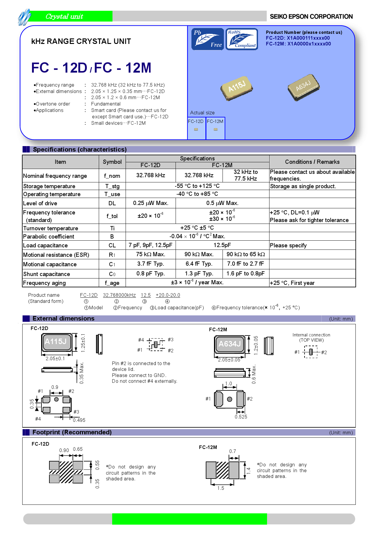 FC-12M 32.7680KA-A5_（EPSON(爱普生)）FC-12M 32.7680KA-A5中文资料_价格_PDF手册-立创电子商城