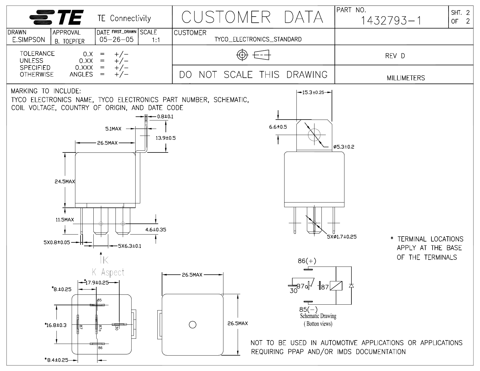 1432793-1_（TE Connectivity(美国泰科)）1432793-1中文资料_价格_PDF手册-立创电子商城