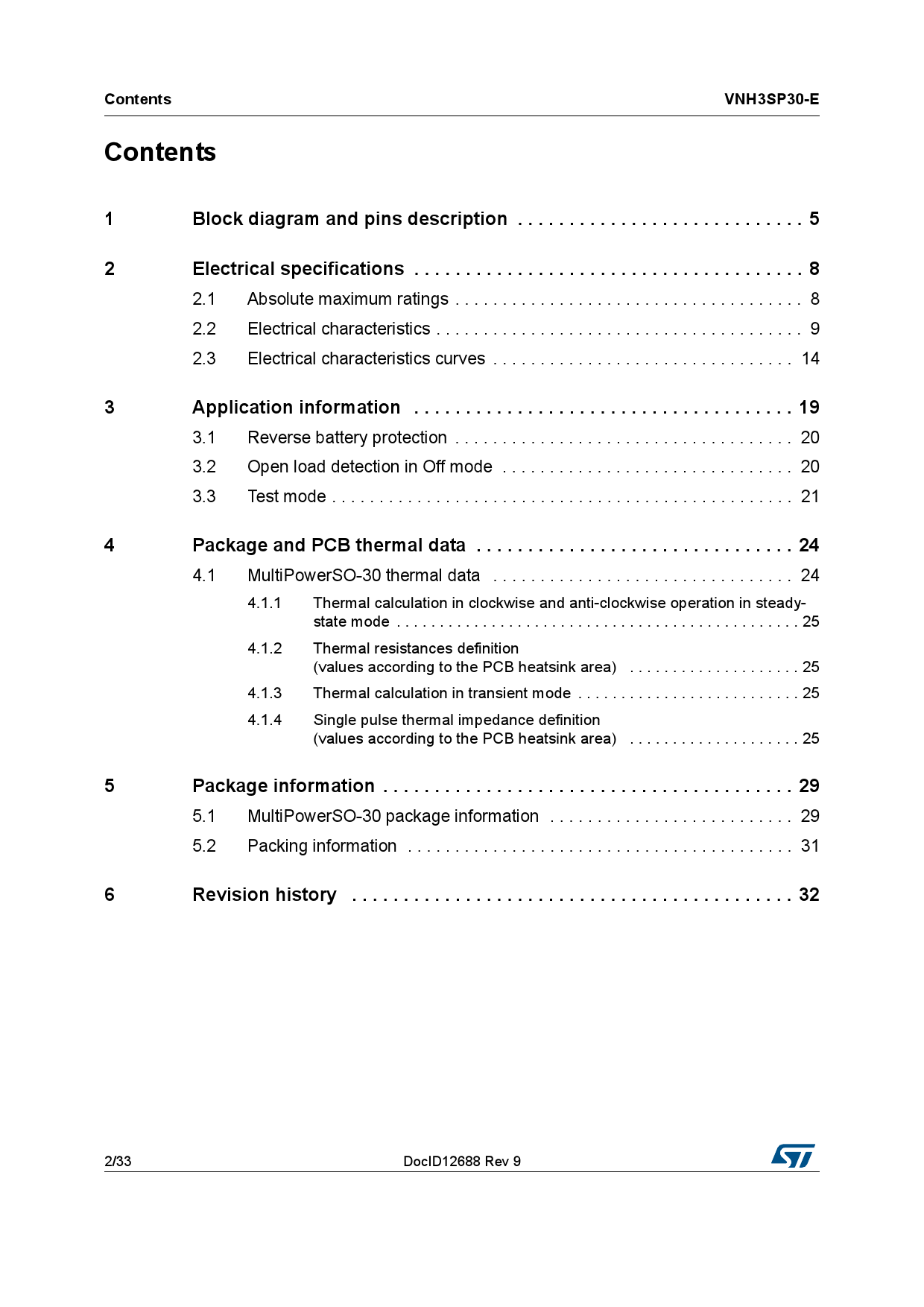 VNH3SP30-E_（ST(意法半导体)）VNH3SP30-E中文资料_价格_PDF手册-立创电子商城