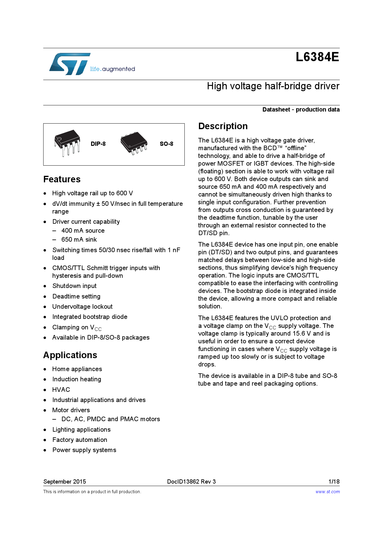 L6384ED_（ST(意法半导体)）L6384ED中文资料_价格_PDF手册-立创电子商城