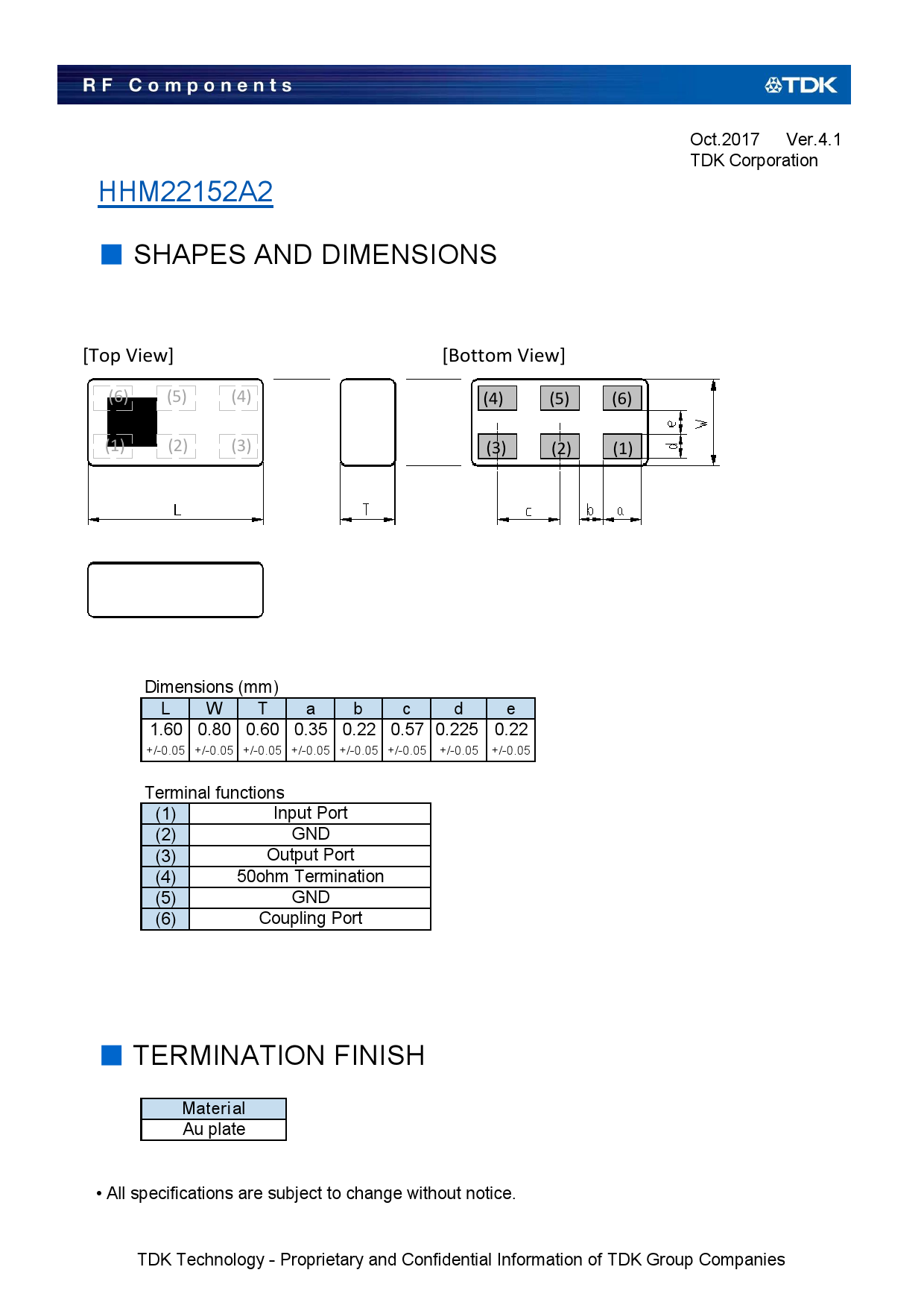 HHM22152A2_（TDK）HHM22152A2中文资料_价格_PDF手册-立创电子商城