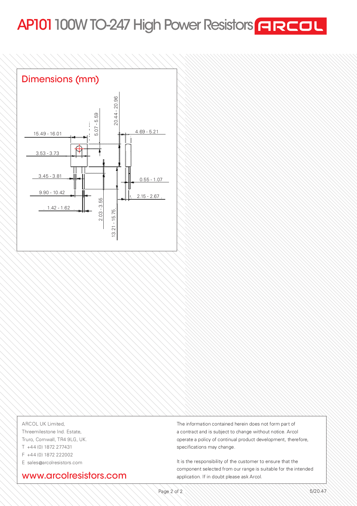 AP101 R05 J_（Ohmite）AP101 R05 J中文资料_价格_PDF手册-立创电子商城