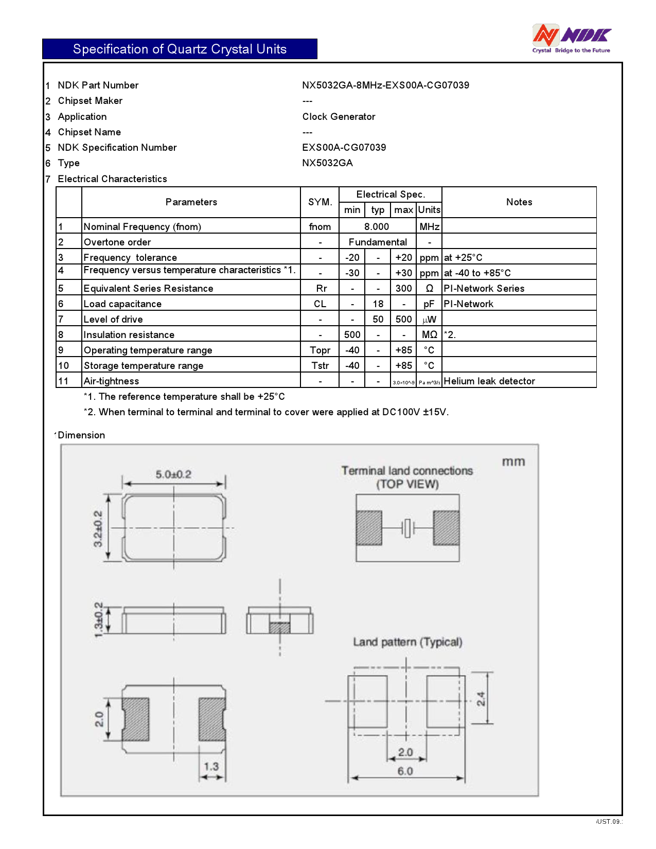 NX5032GA-8MHZ-EXS00A-CG07039_（NDK）NX5032GA-8MHZ-EXS00A-CG07039中文资料_价格 ...