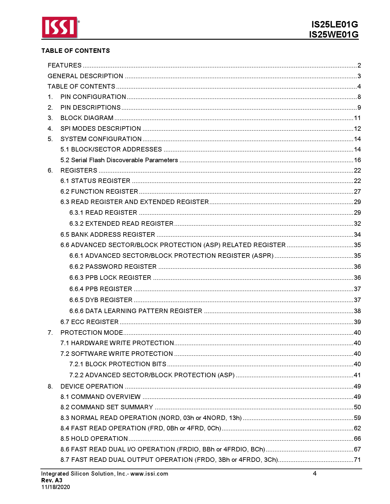 IS25LE01G-RILE_（ISSI(美国芯成)）IS25LE01G-RILE中文资料_价格_PDF手册-立创电子商城