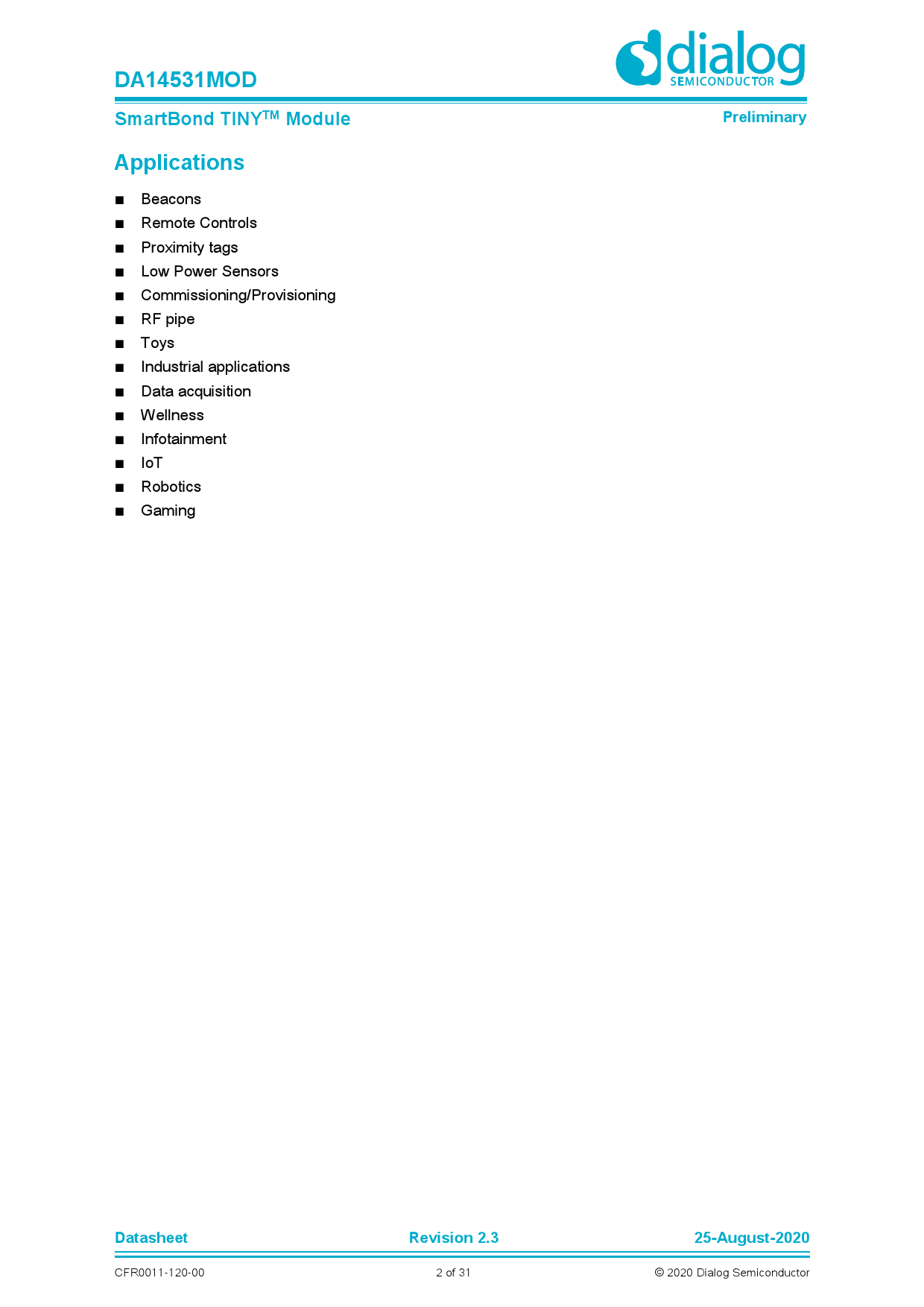DA14531MOD-00F01002_（Dialog Semiconductor）DA14531MOD-00F01002中文资料_价格 ...