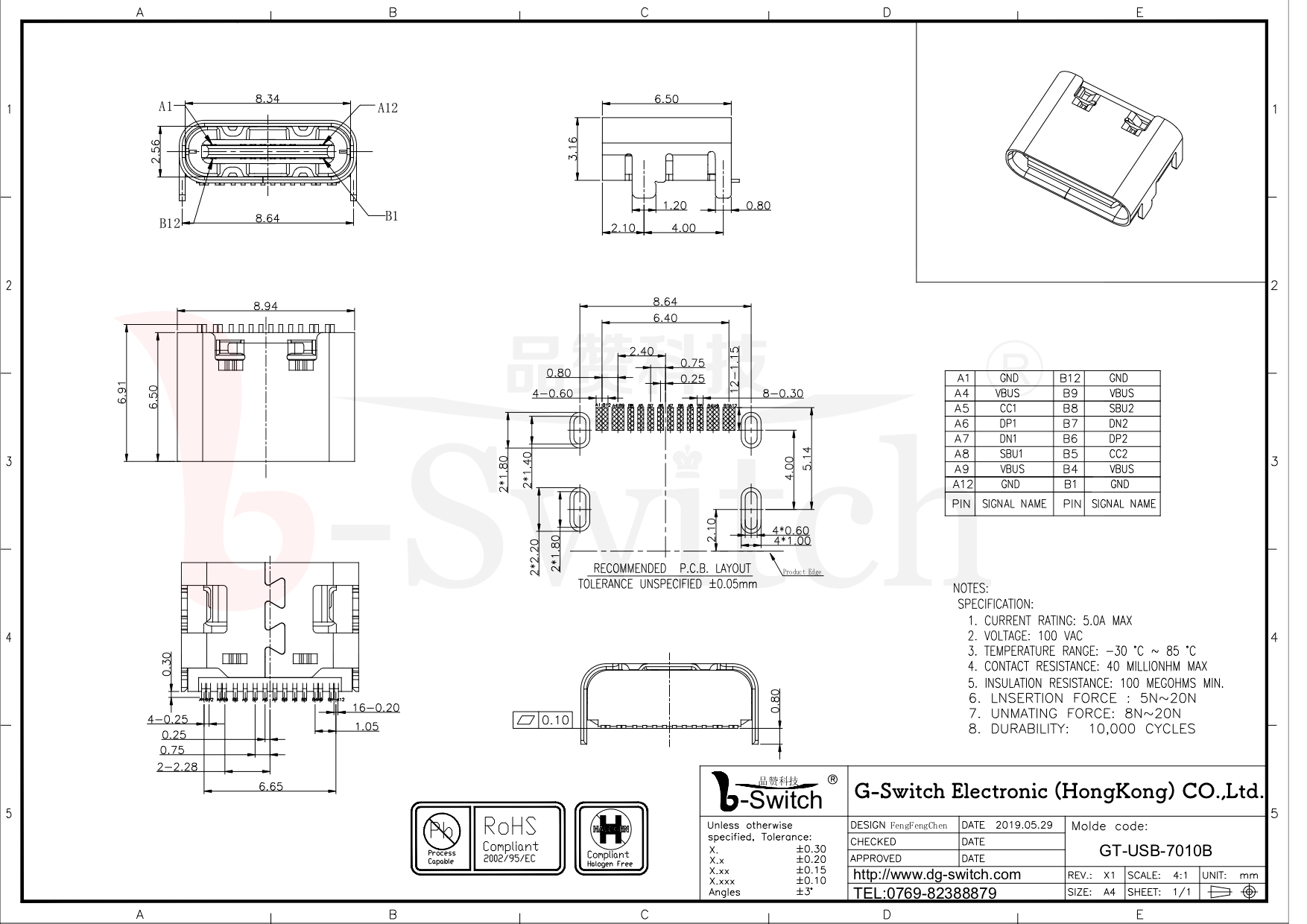 GT-USB-7010B_（G-Switch(品赞)）GT-USB-7010B中文资料_价格_PDF手册-立创电子商城