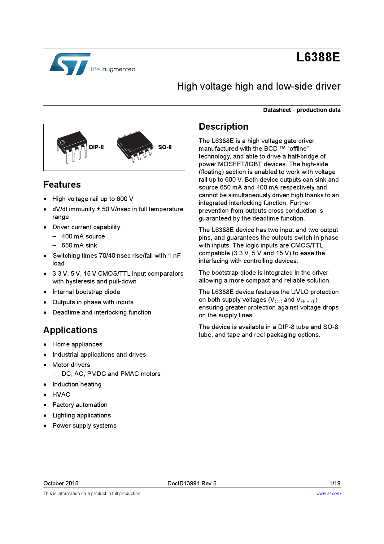 L6388ED_（ST(意法半导体)）L6388ED中文资料_价格_PDF手册-立创电子商城