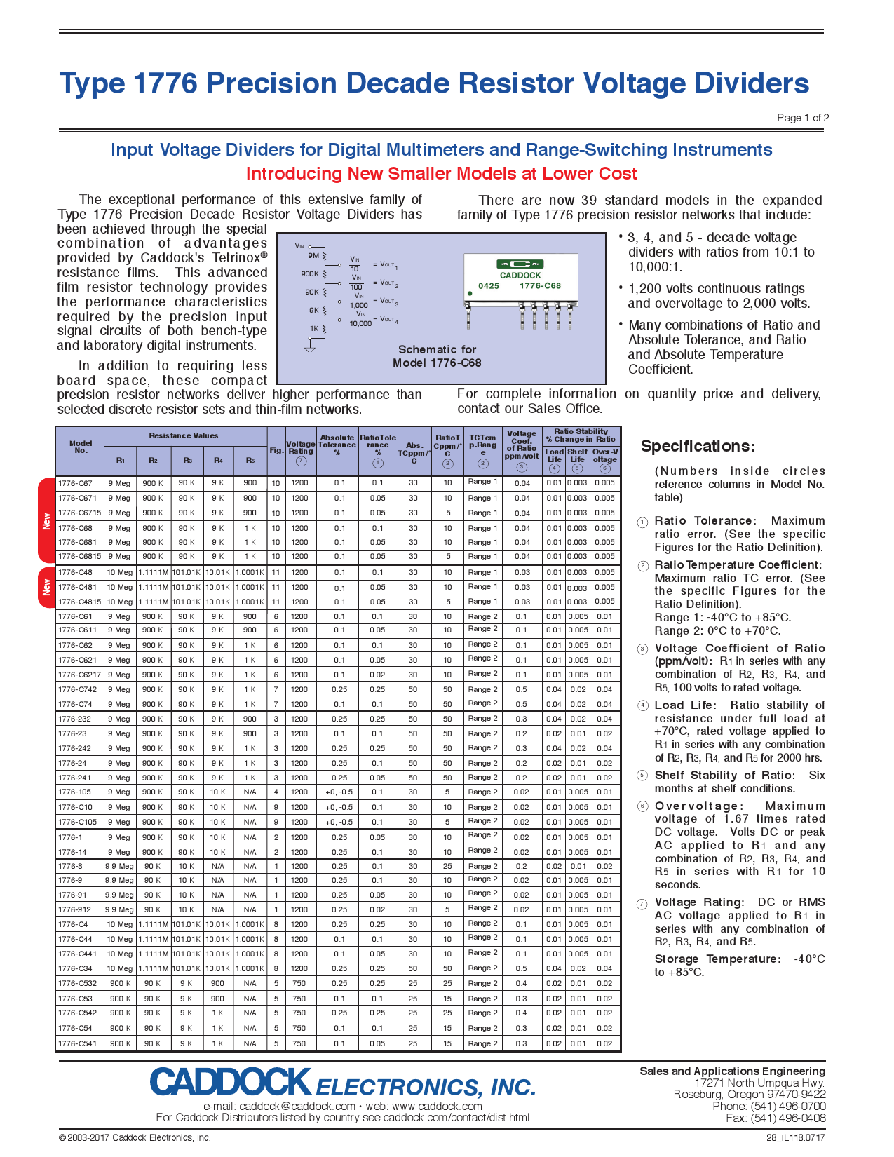 1776-C6815_（Caddock）1776-C6815中文资料_价格_PDF手册-立创电子商城