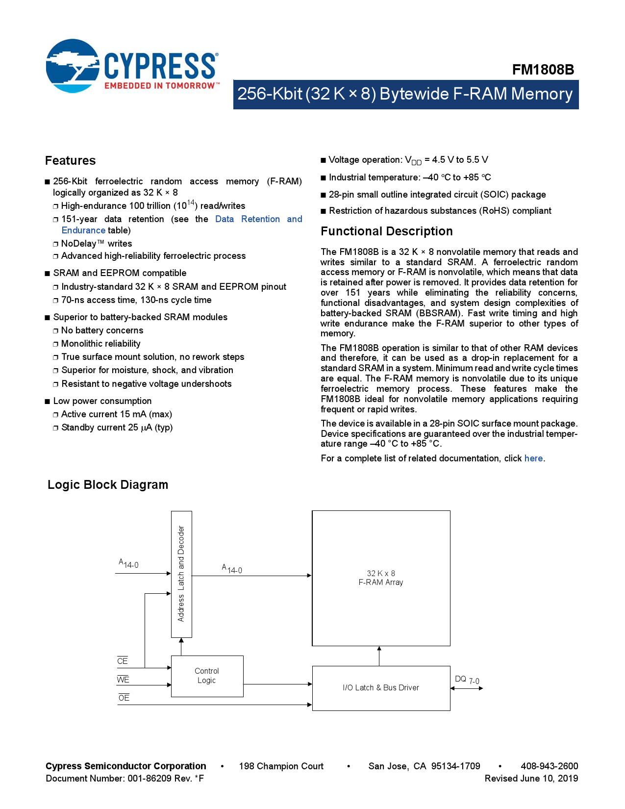 FM1808B-SG_（SPANSION(飞索)）FM1808B-SG中文资料_价格_PDF手册-立创电子商城