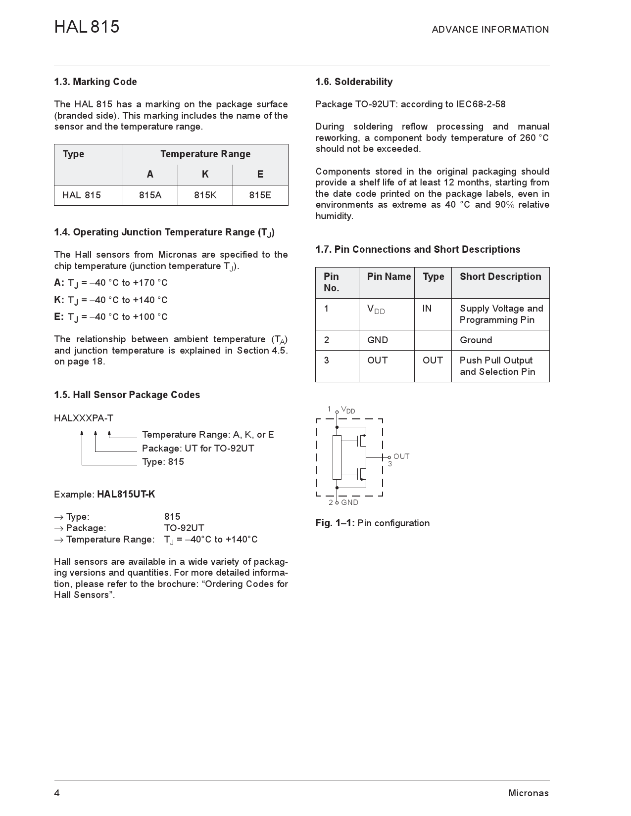 HAL815 UT-A_（TDK）HAL815 UT-A中文资料_价格_PDF手册-立创电子商城