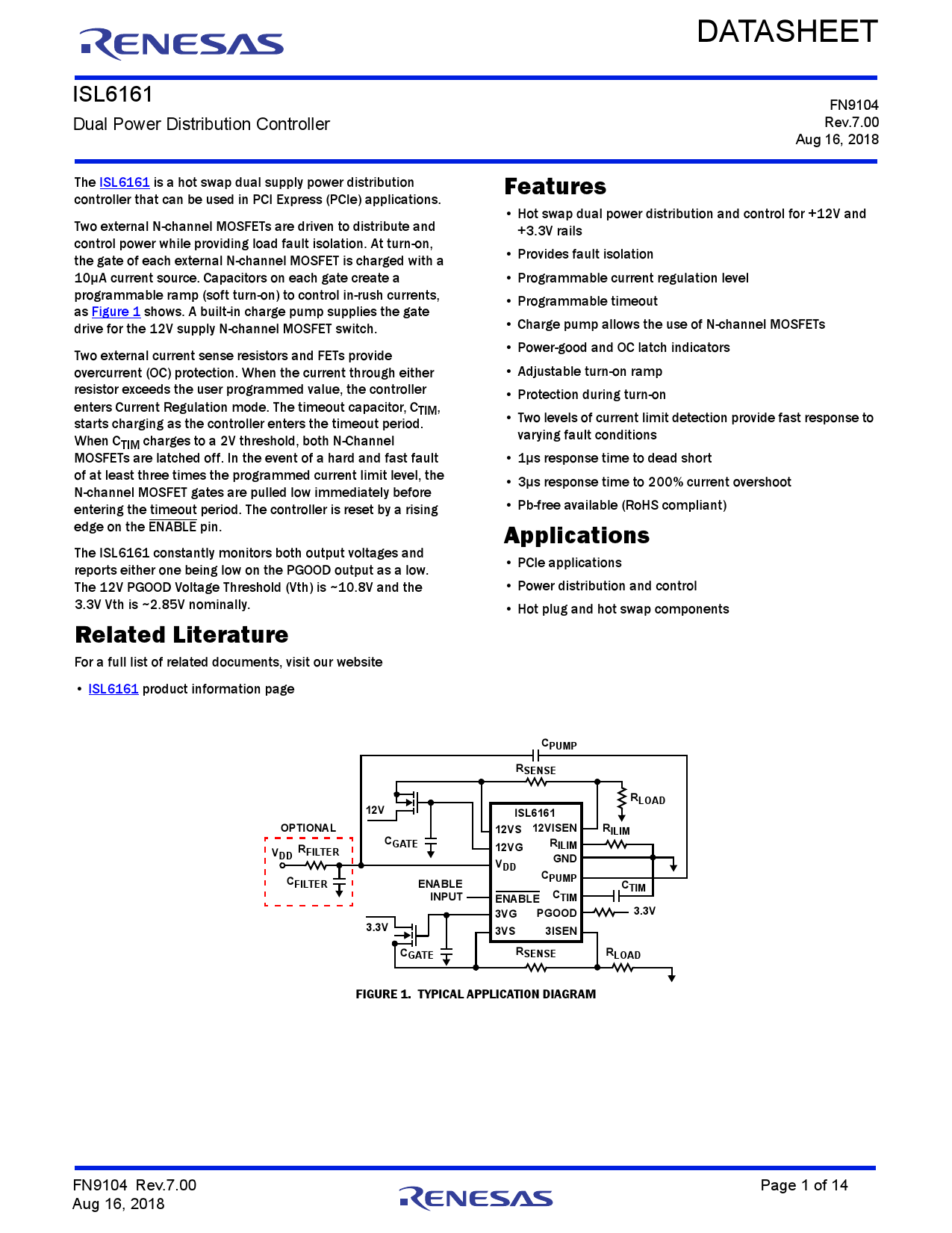 ISL6161IVZA-T_（RENESAS(瑞萨)/IDT）ISL6161IVZA-T中文资料_价格_PDF手册-立创电子商城