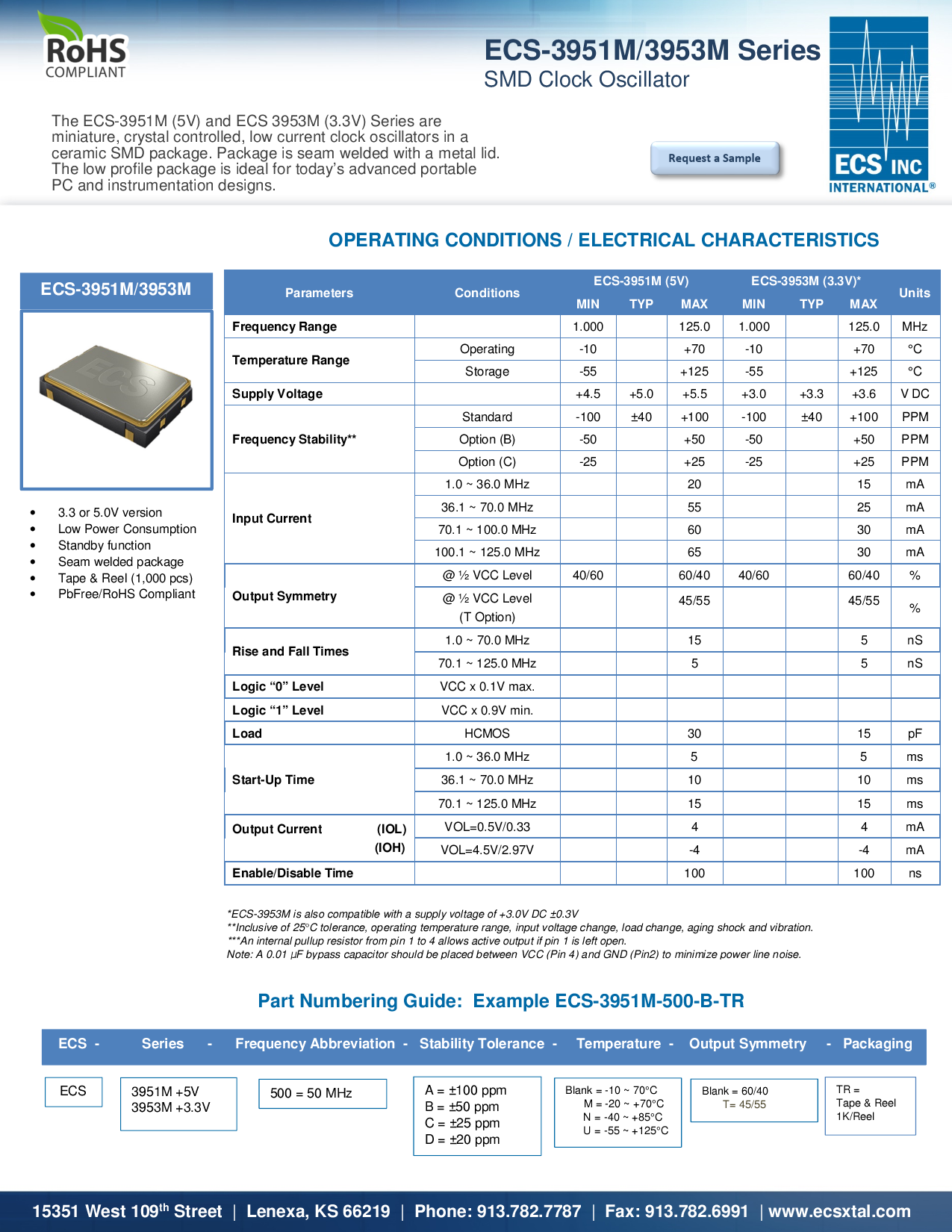 ECS-3953M-240-B-TR_（ECS）ECS-3953M-240-B-TR中文资料_价格_PDF手册-立创电子商城