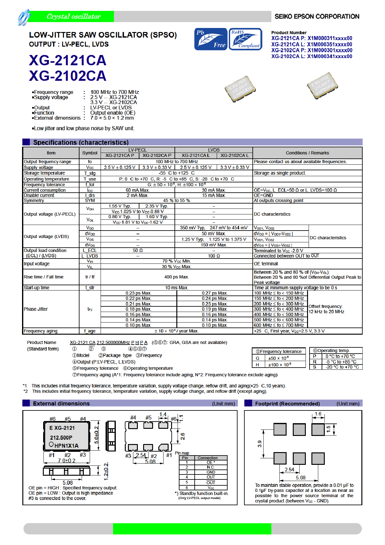 XG-2102CA 150.0000M-PGPN_（EPSON(爱普生)）XG-2102CA 150.0000M-PGPN中文资料_价格 ...