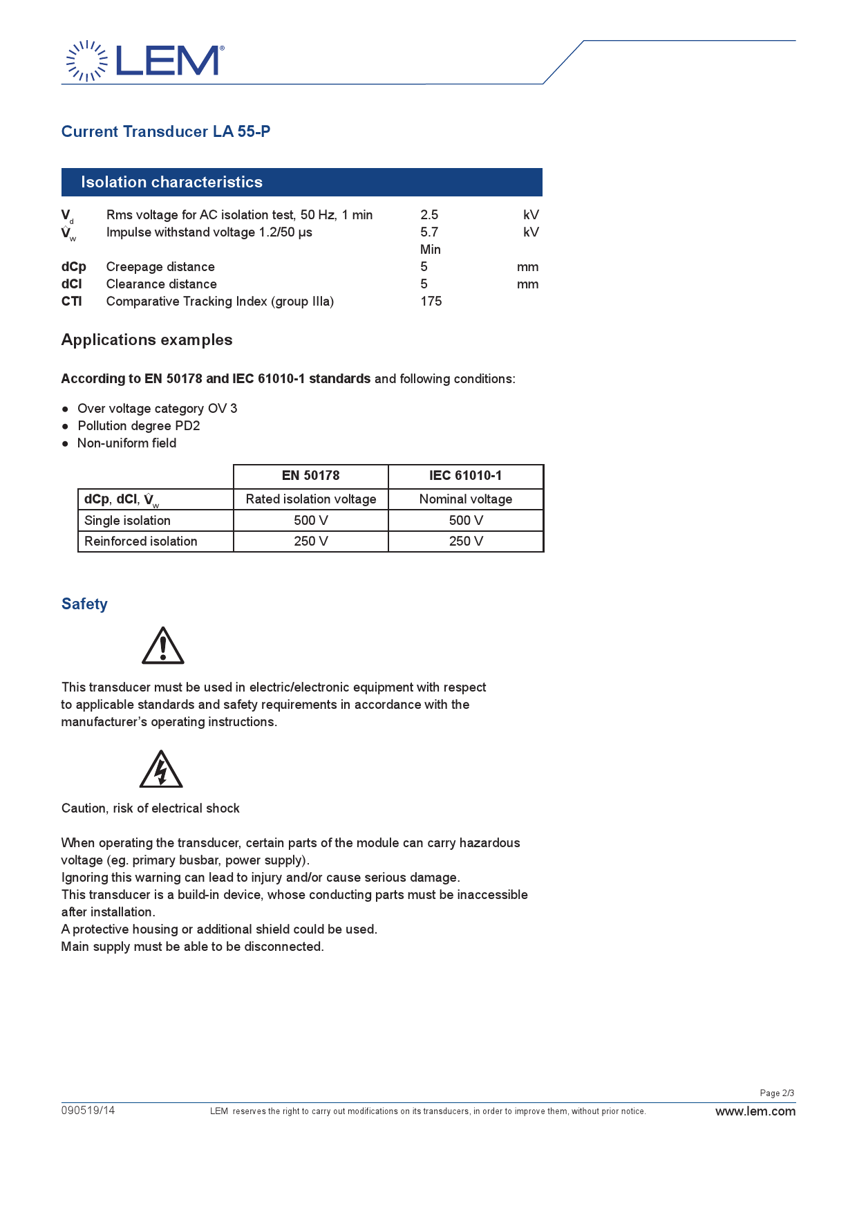 LA55-P_（LEM(莱姆)）LA55-P中文资料_价格_PDF手册-立创电子商城