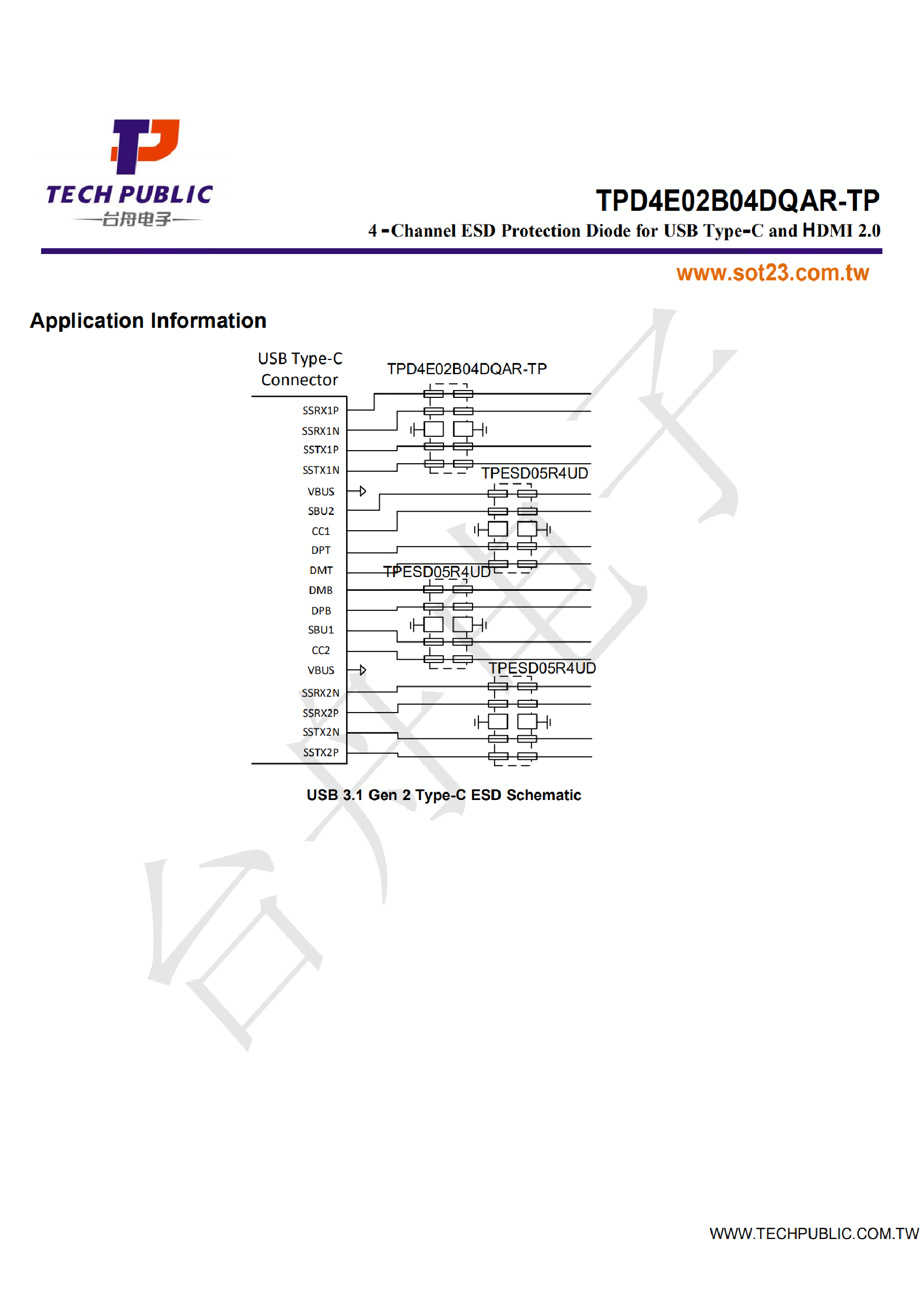 TPD4E02B04DQAR-TP_（TECH PUBLIC(台舟)）TPD4E02B04DQAR-TP中文资料_价格_PDF手册-立创电子商城