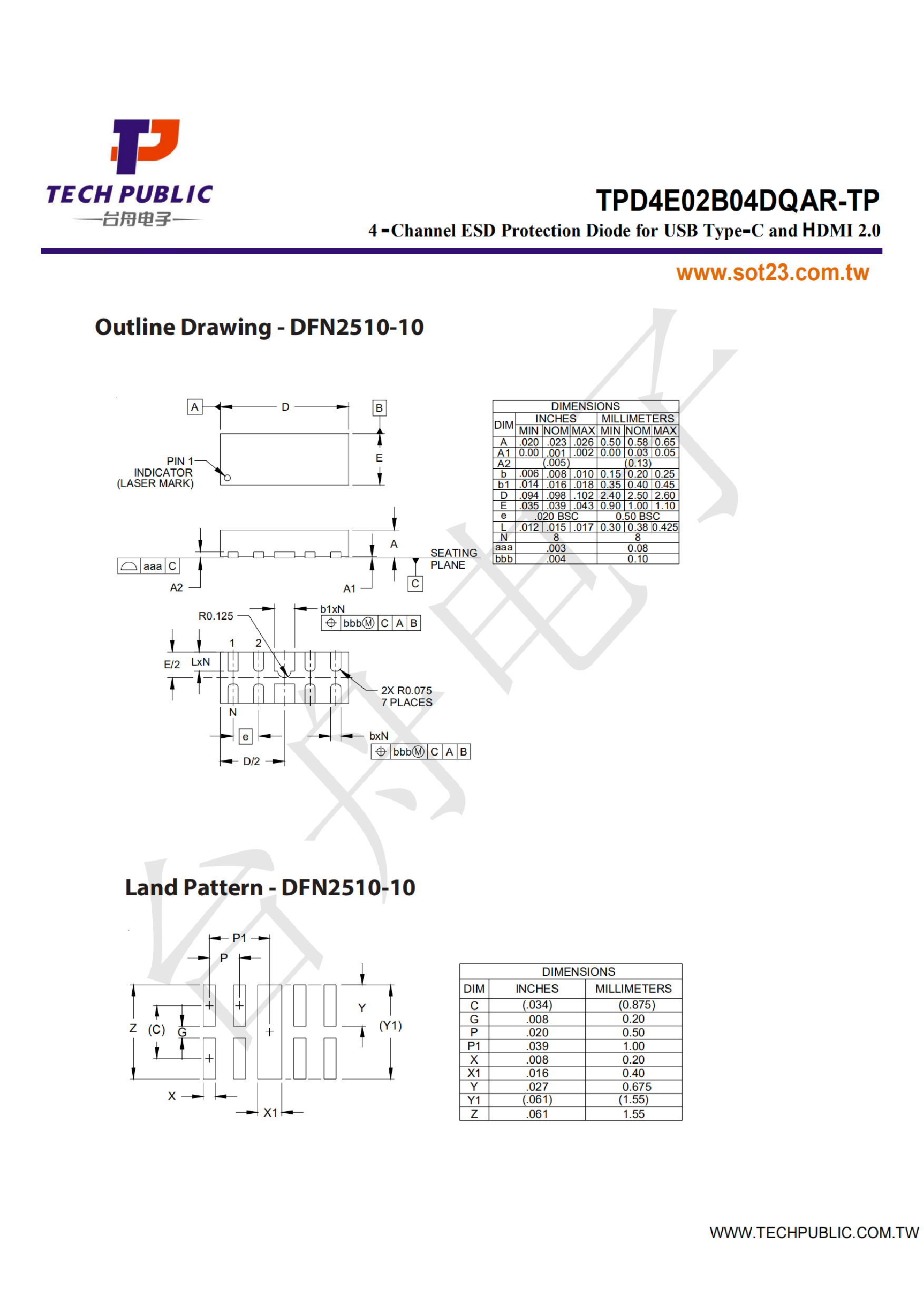 TPD4E02B04DQAR-TP_（TECH PUBLIC(台舟)）TPD4E02B04DQAR-TP中文资料_价格_PDF手册-立创电子商城