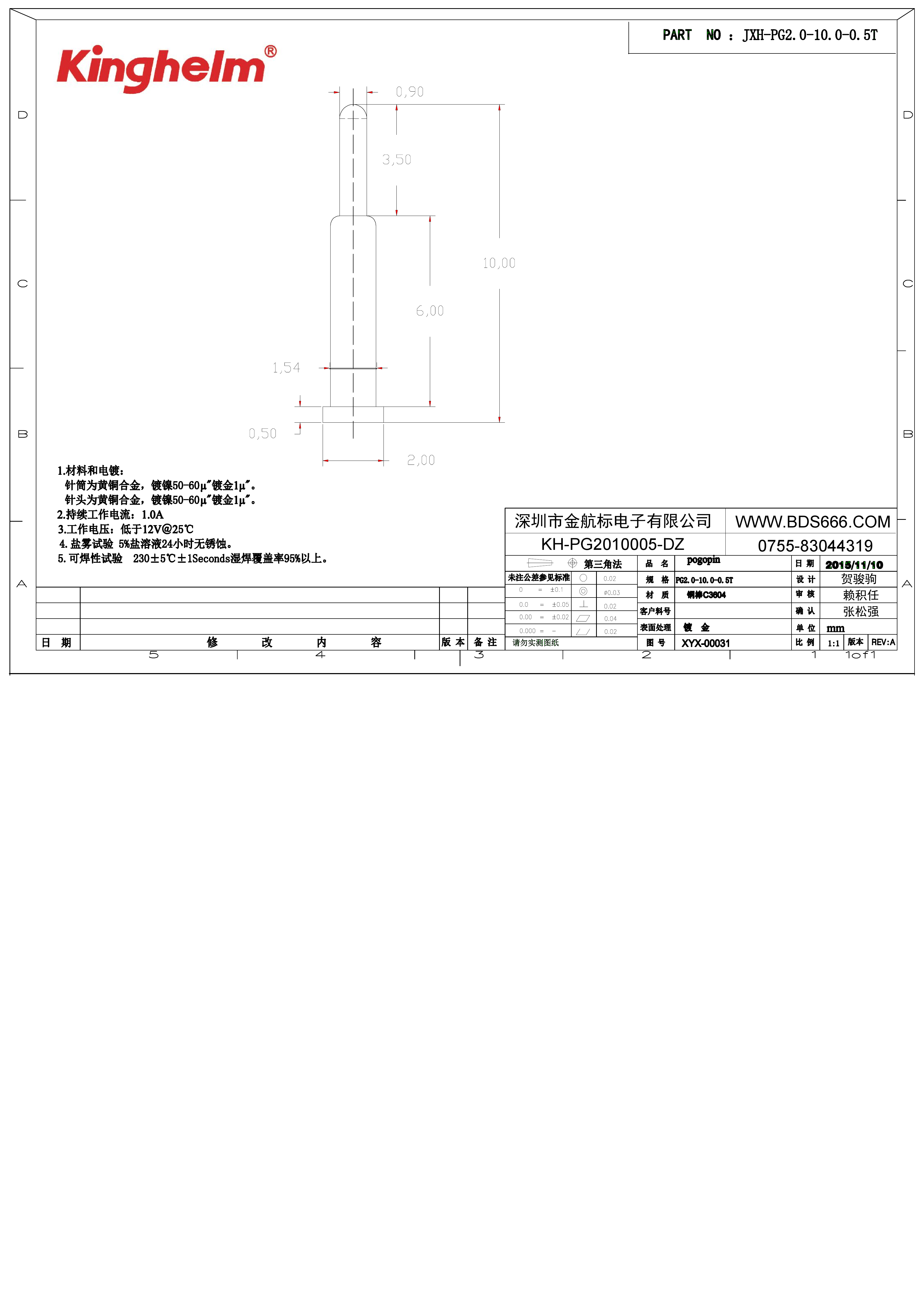 KH-PG2010005-DZ_（kinghelm(金航标)）KH-PG2010005-DZ中文资料_价格_PDF手册-立创电子商城