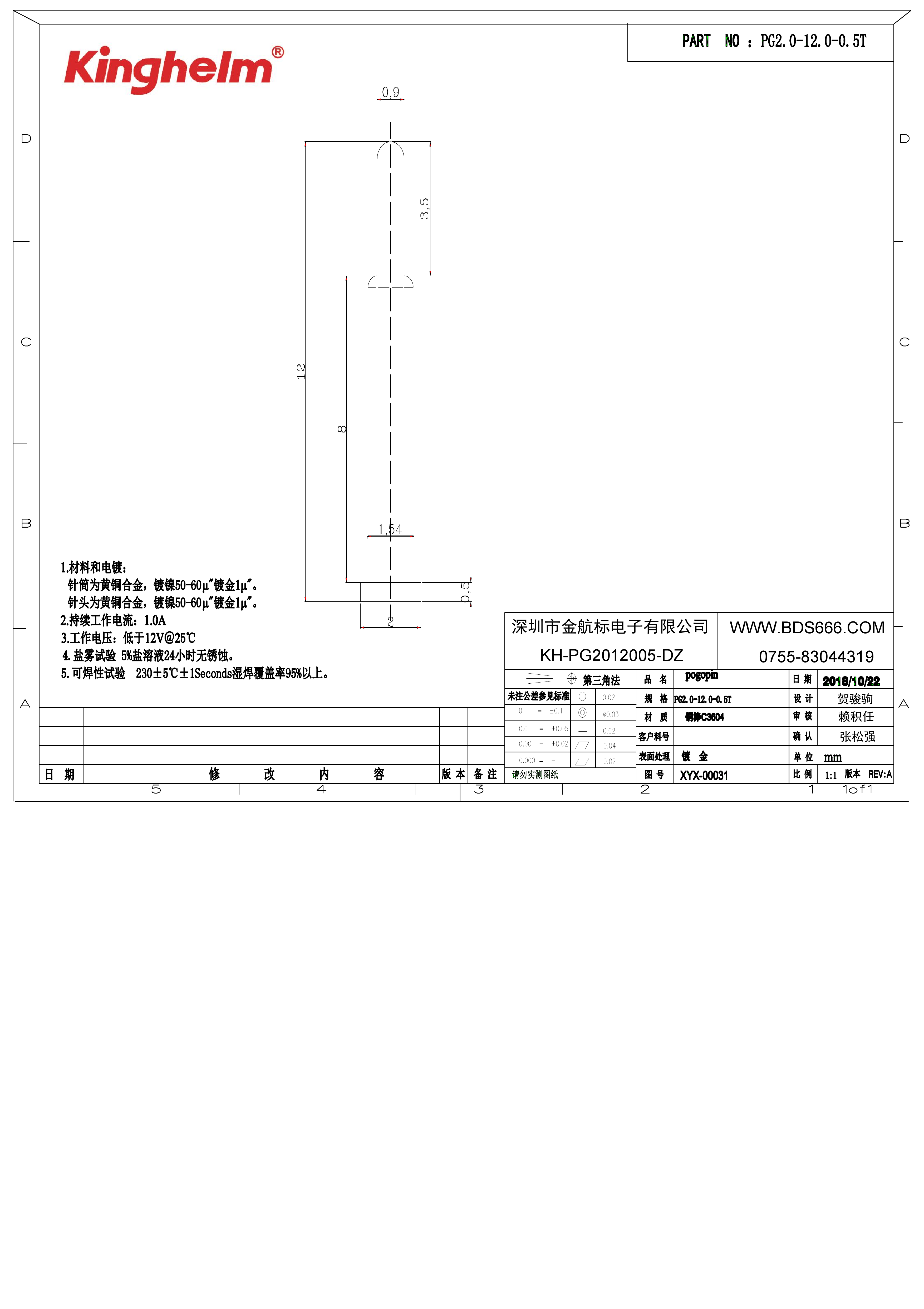 KH-PG2012005-DZ_（kinghelm(金航标)）KH-PG2012005-DZ中文资料_价格_PDF手册-立创电子商城