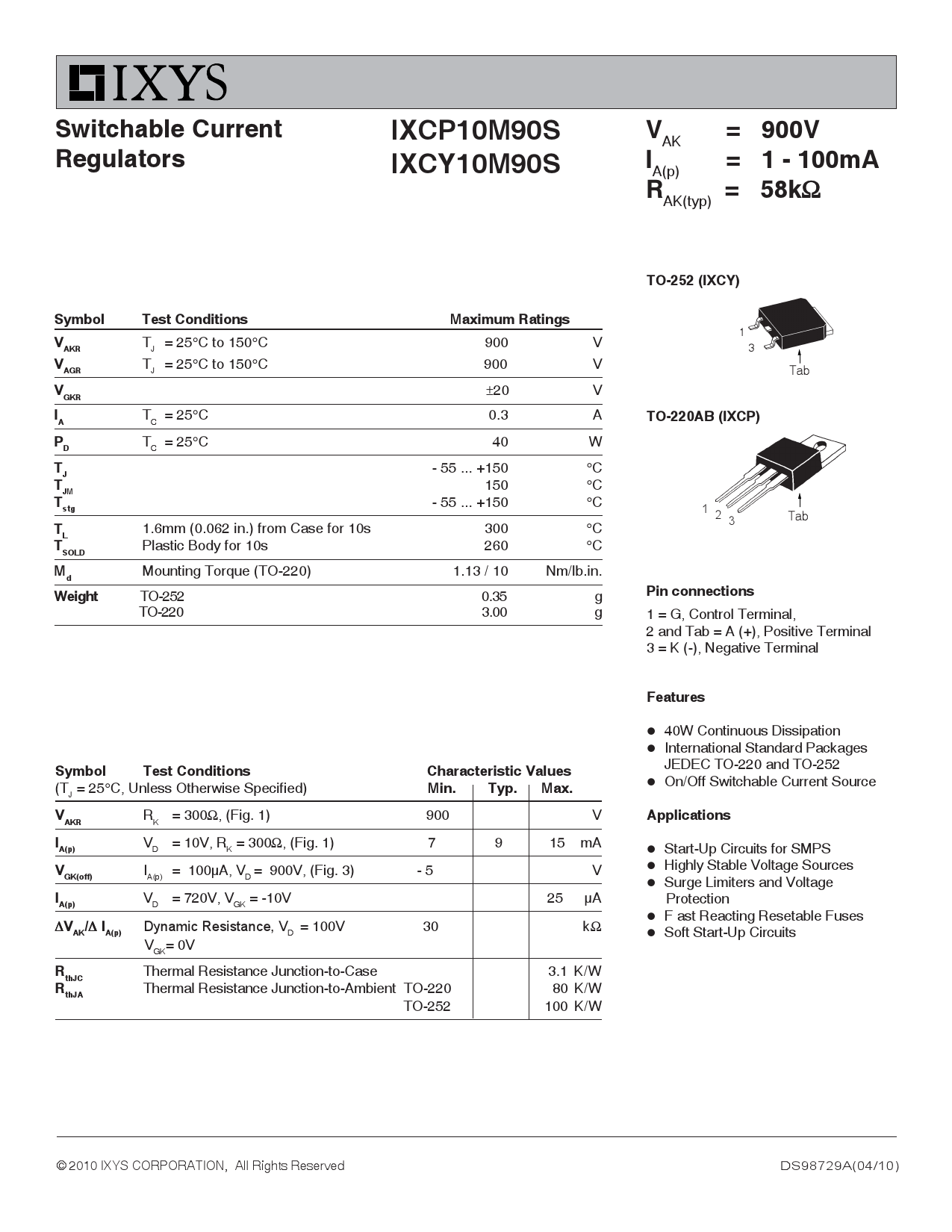 IXCP10M90S_（IXYS）IXCP10M90S中文资料_价格_PDF手册-立创电子商城