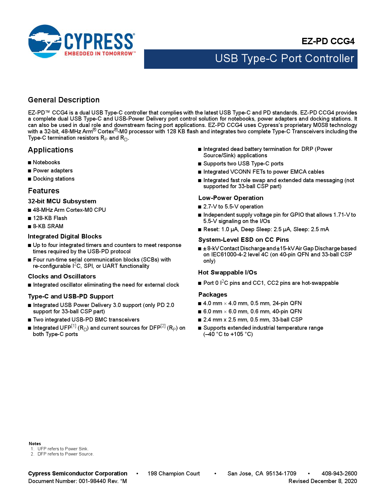 CYPD4226-40LQXIT_（SPANSION(飞索)）CYPD4226-40LQXIT中文资料_价格_PDF手册-立创电子商城