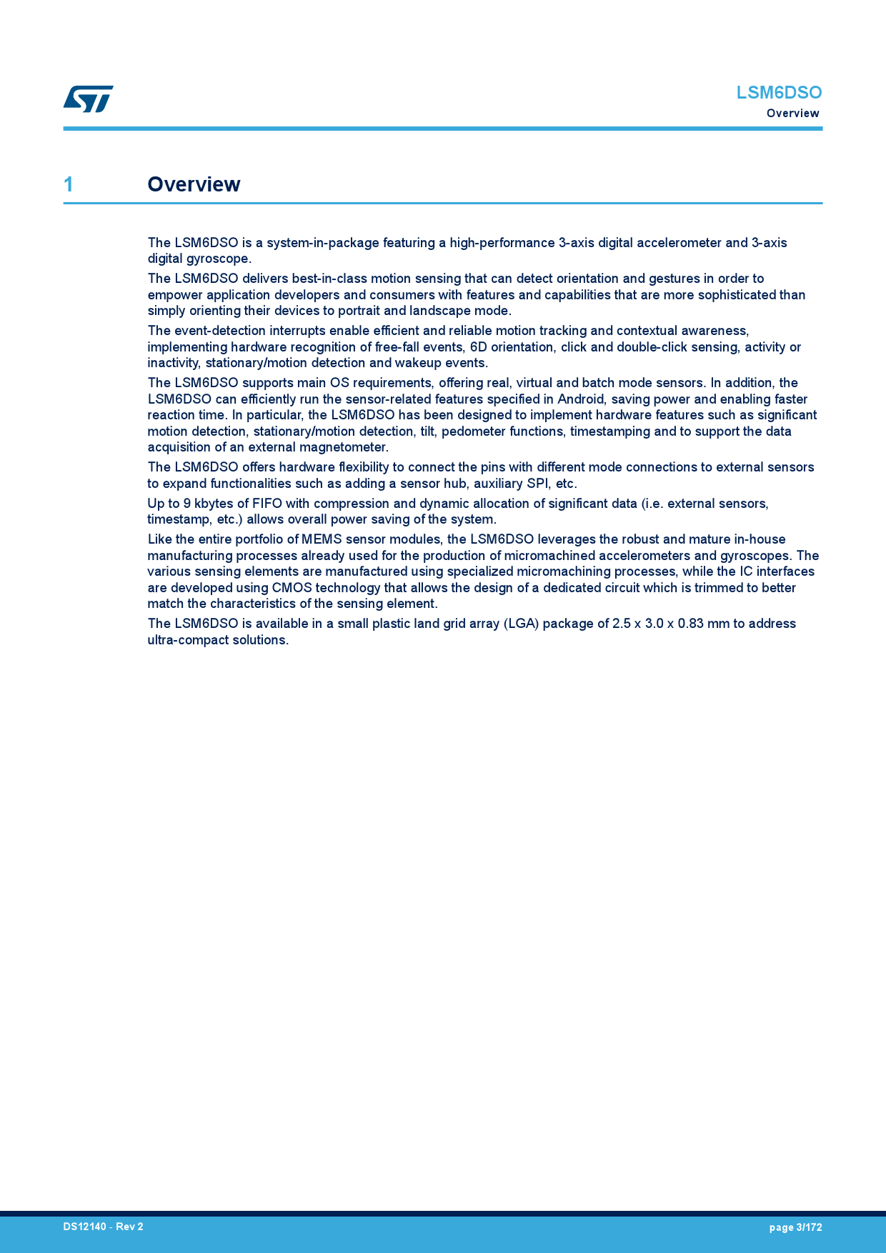 LSM6DSOTR_（ST(意法半导体)）LSM6DSOTR中文资料_价格_PDF手册-立创电子商城