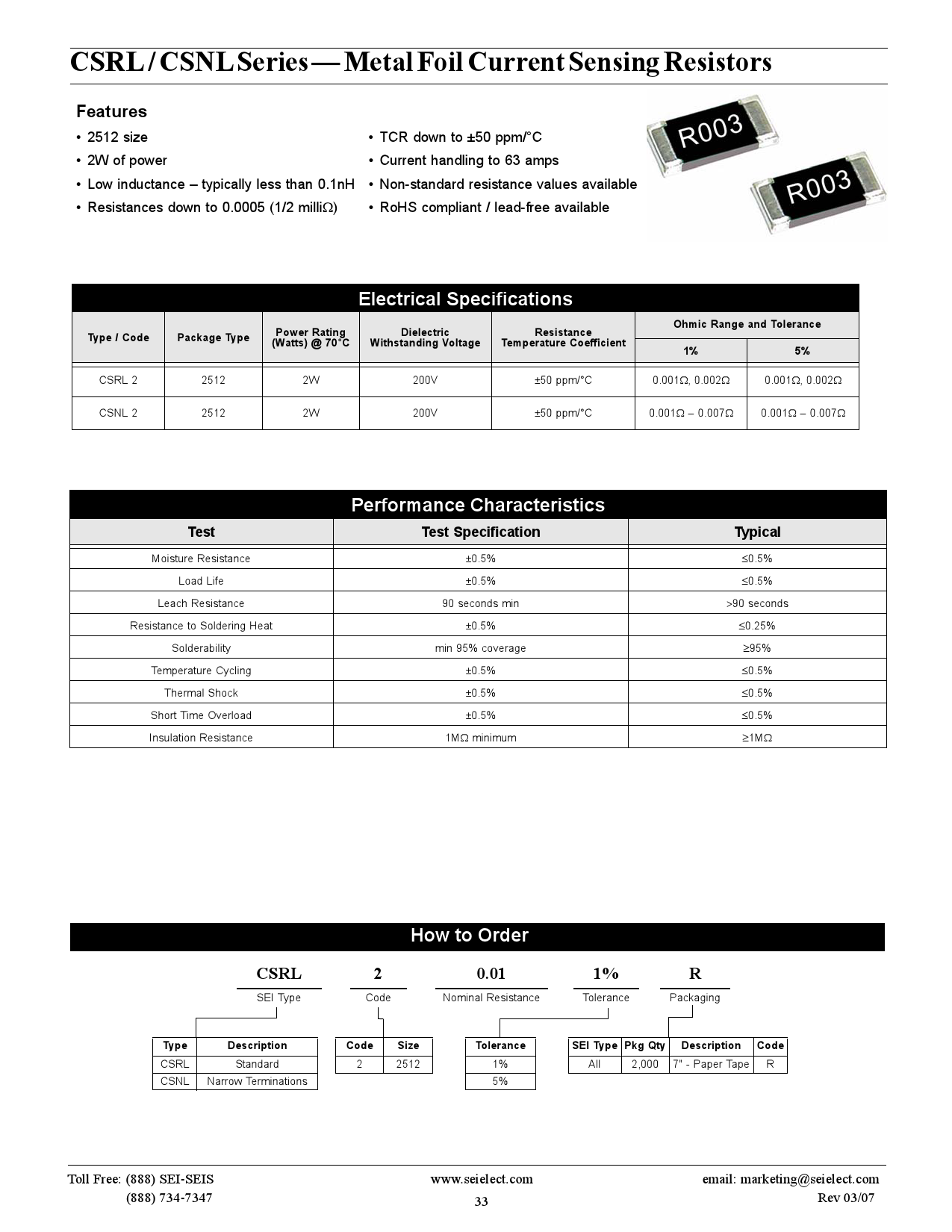 CSRL2512FT2L00_（SEI(Stackpole Electronics Inc.)）CSRL2512FT2L00中文资料_价格 ...
