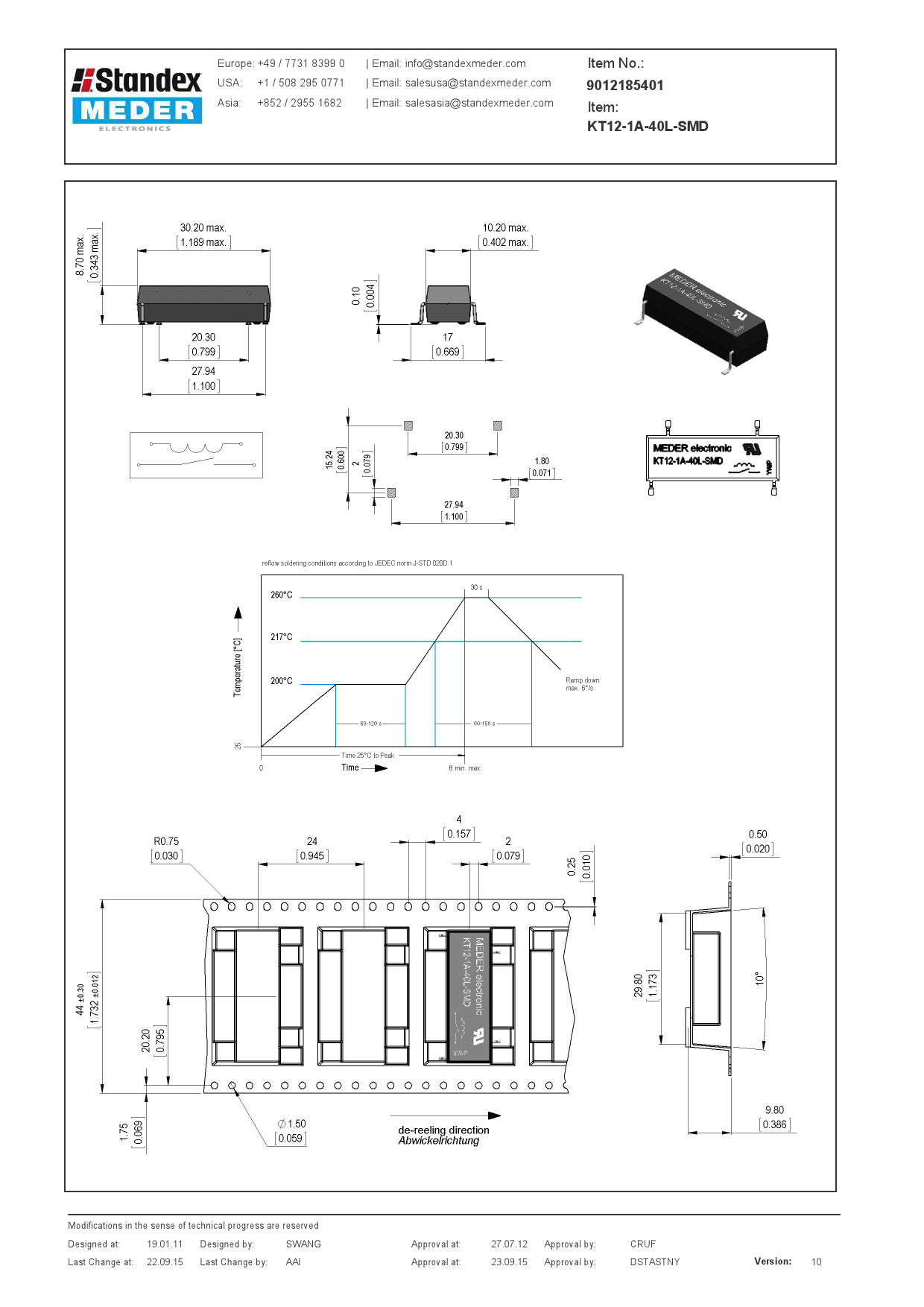 KT12-1A-40L-SMD_（STANDEXMEDER(斯丹麦德)）KT12-1A-40L-SMD中文资料_价格_PDF手册-立创电子商城