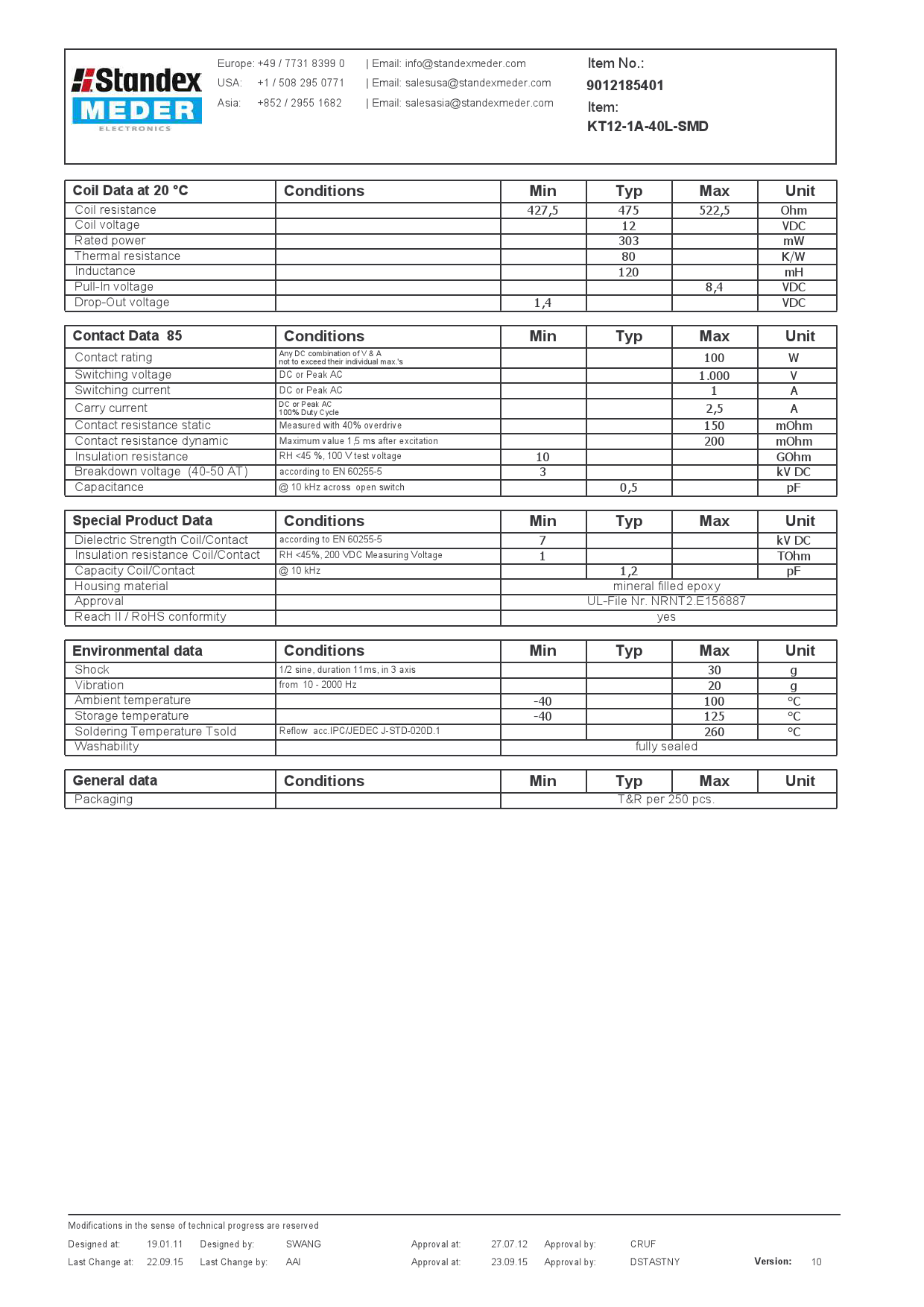 KT12-1A-40L-SMD_（STANDEXMEDER(斯丹麦德)）KT12-1A-40L-SMD中文资料_价格_PDF手册-立创电子商城