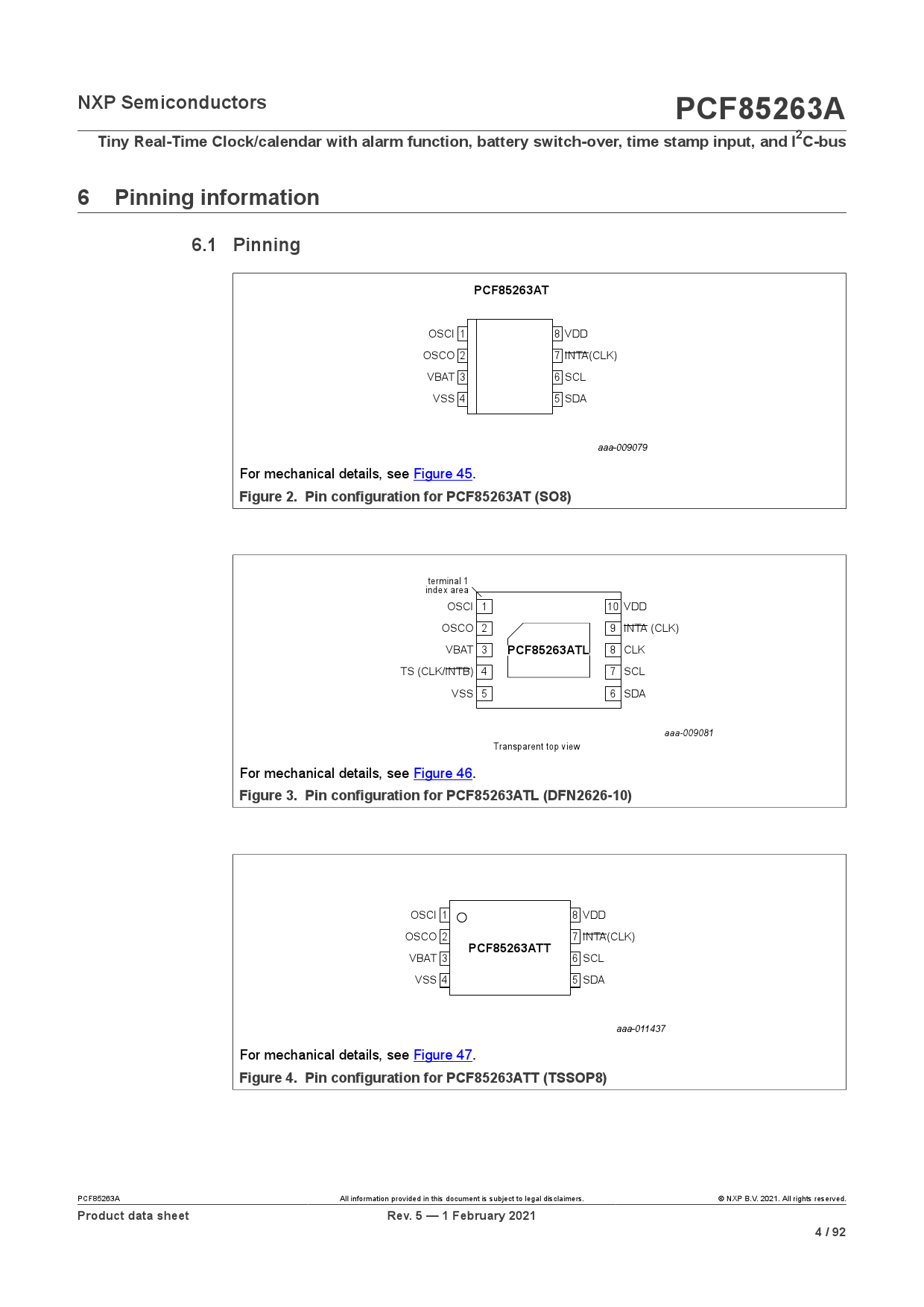 PCF85263ATT/AJ_（NXP(恩智浦)）PCF85263ATT/AJ中文资料_价格_PDF手册-立创电子商城