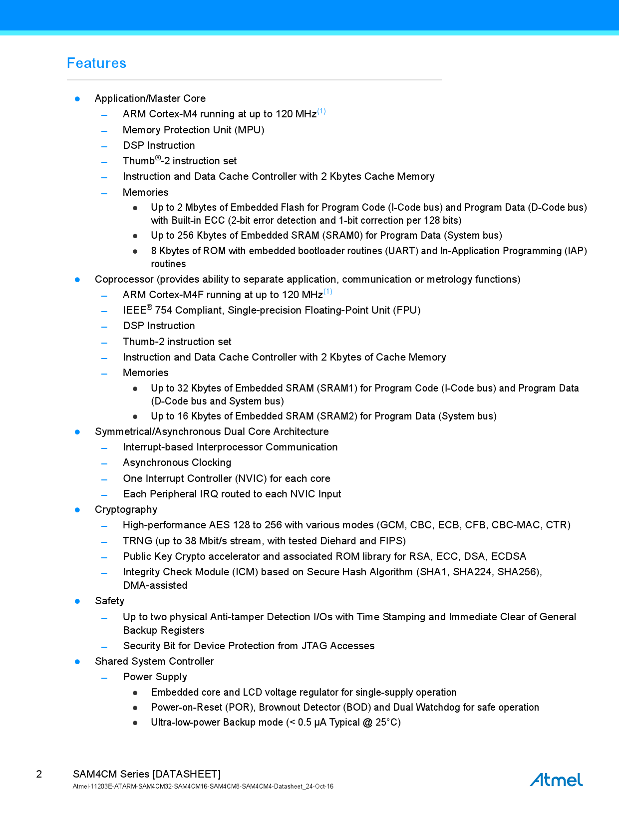 ATSAM4CMP16CC-AU_（MICROCHIP(美国微芯)）ATSAM4CMP16CC-AU中文资料_价格_PDF手册-立创电子商城