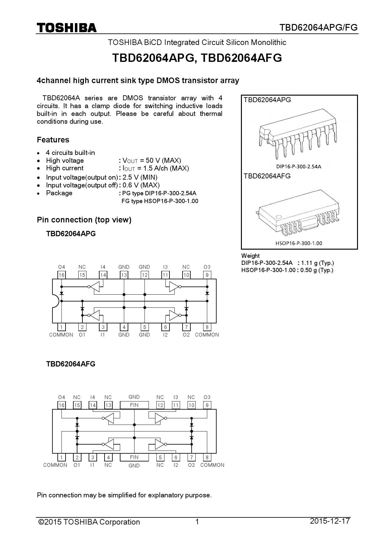 TBD62064APG,HZ_（TOSHIBA(东芝)）TBD62064APG,HZ中文资料_价格_PDF手册-立创电子商城