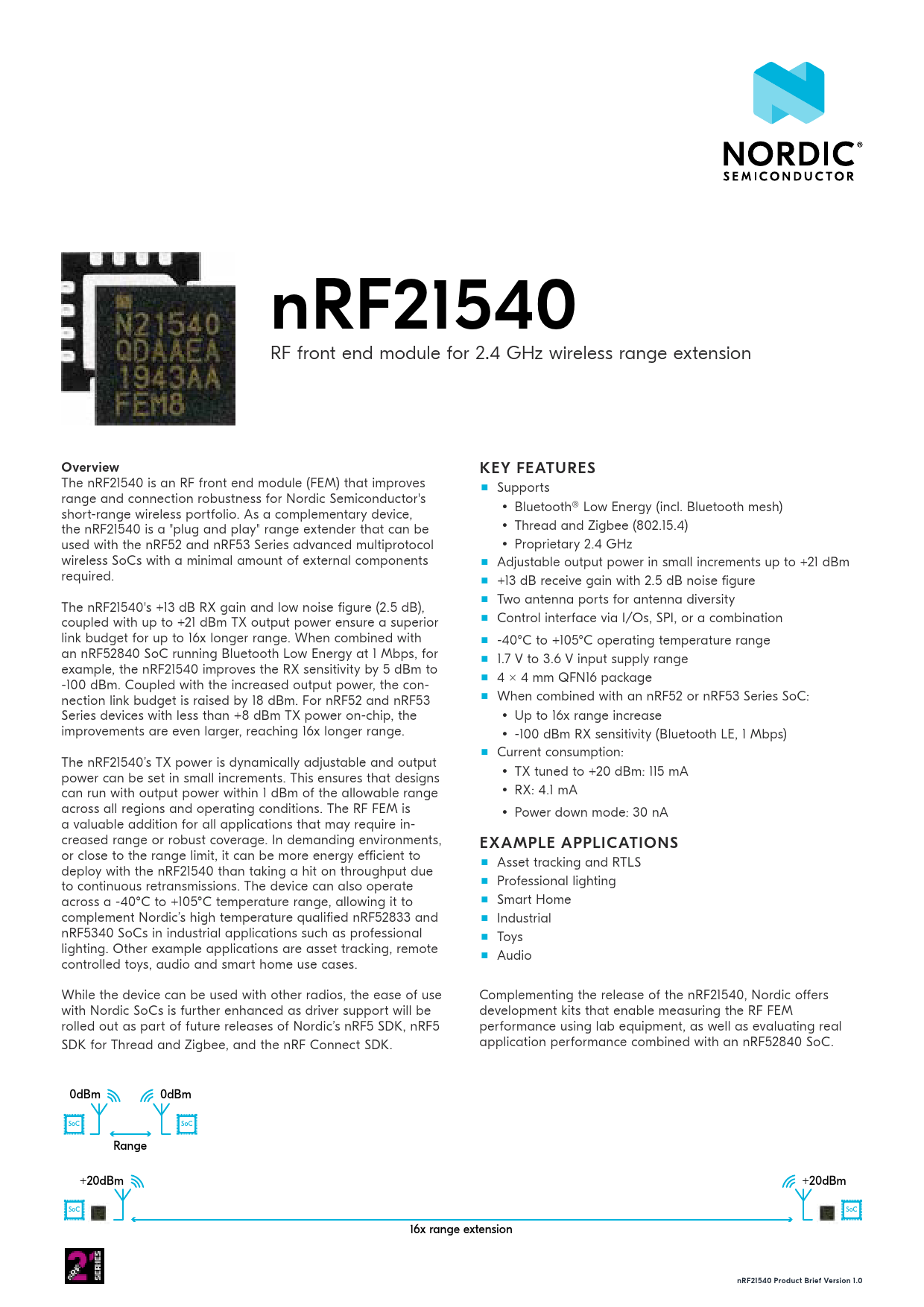 NRF21540-QDAA-R_（NORDIC）NRF21540-QDAA-R中文资料_价格_PDF手册-立创电子商城