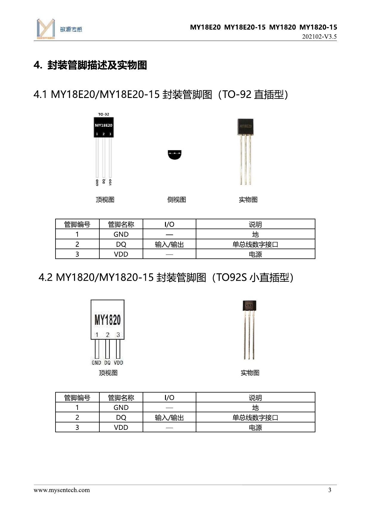 MY18E20_（Mysentech(敏源传感)）MY18E20中文资料_价格_PDF手册-立创电子商城