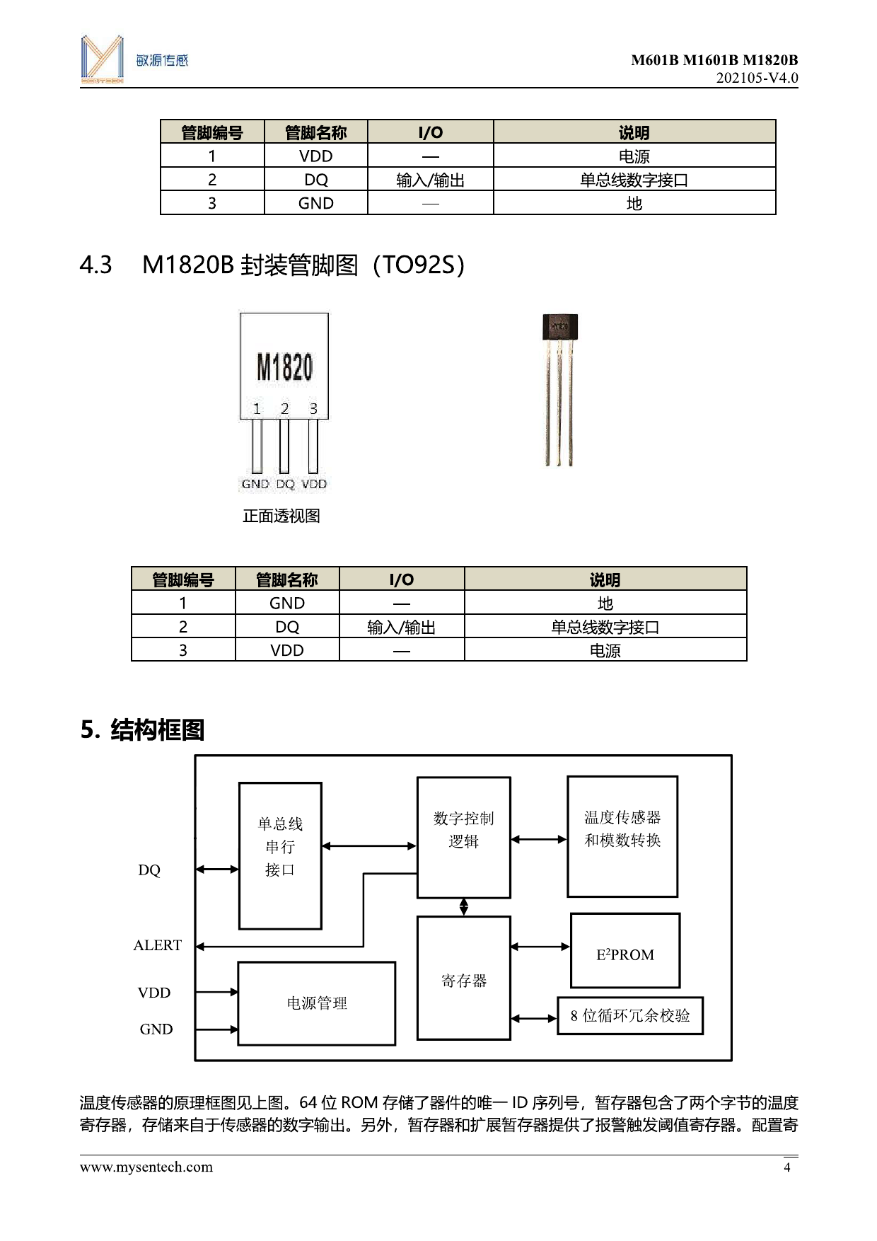 M1601B_（Mysentech(敏源传感)）M1601B中文资料_价格_PDF手册-立创电子商城