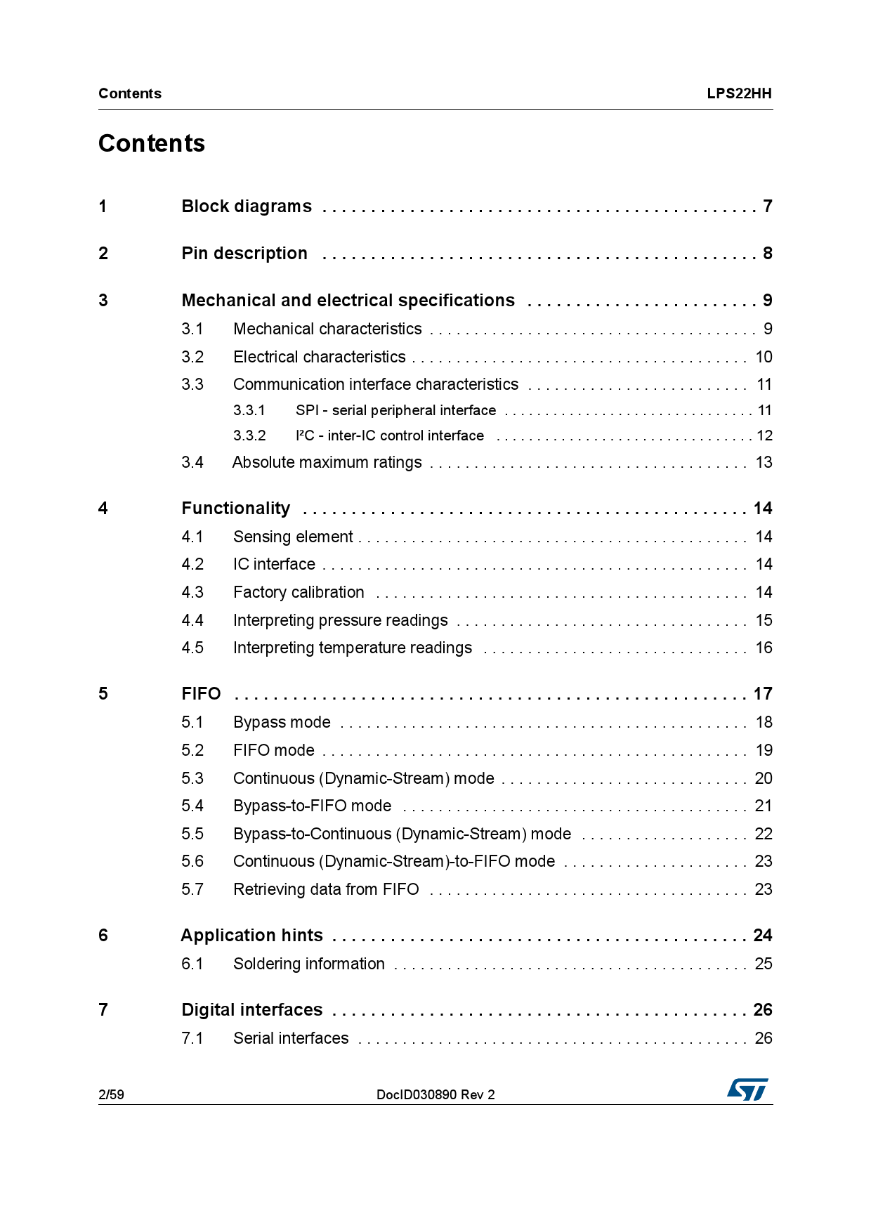 LPS22HHTR_（ST(意法半导体)）LPS22HHTR中文资料_价格_PDF手册-立创电子商城