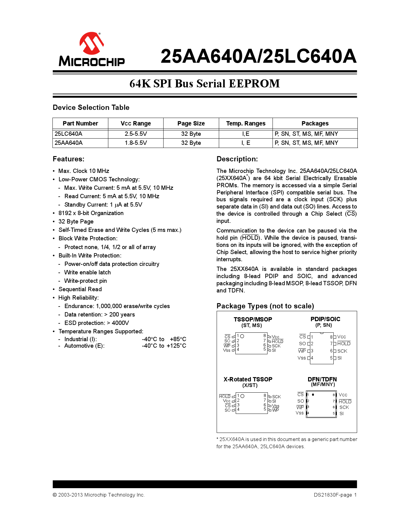 25LC640AT-I/MNY_（MICROCHIP(美国微芯)）25LC640AT-I/MNY中文资料_价格_PDF手册-立创电子商城