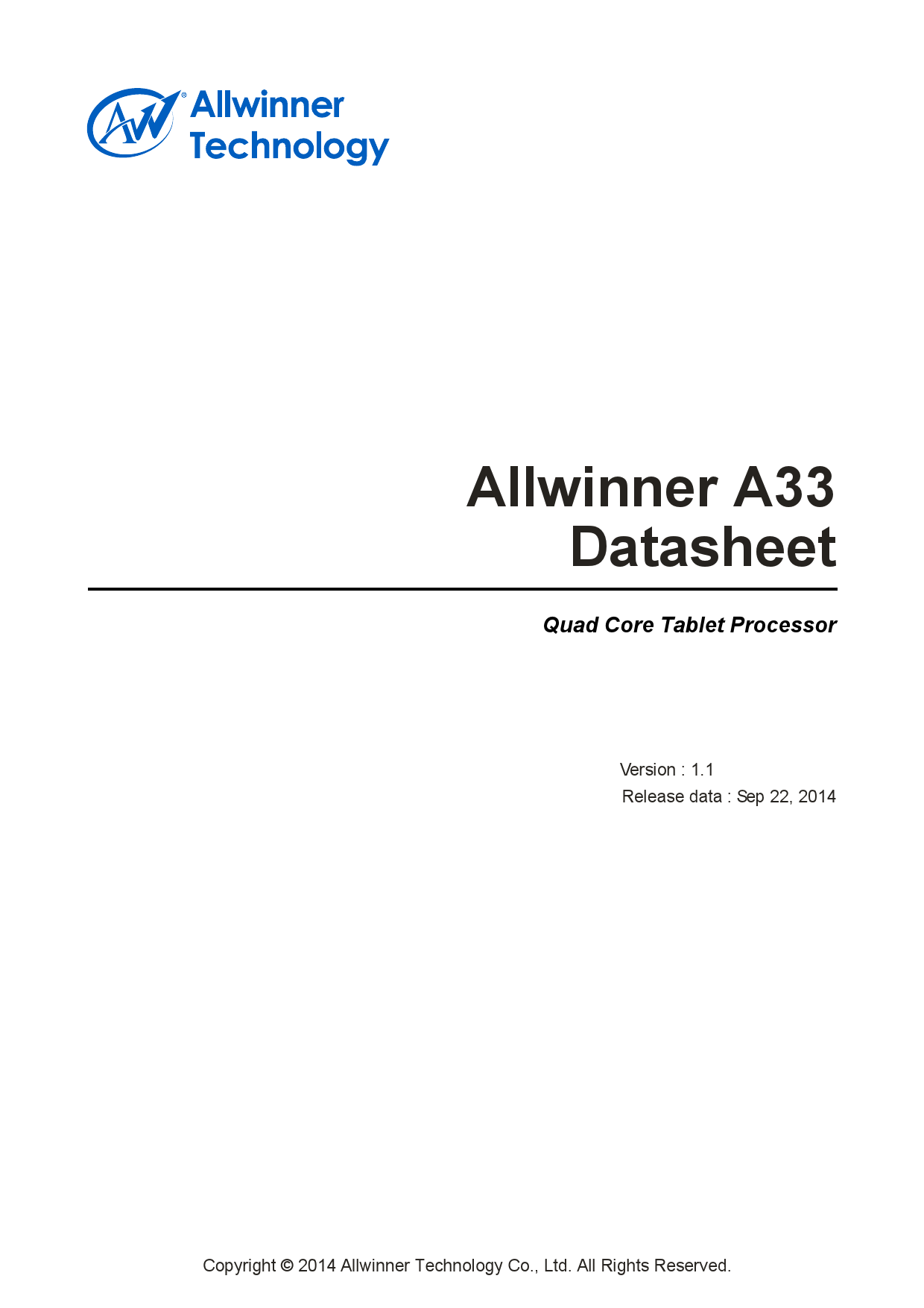 A33_（Allwinner(全志)）A33中文资料_价格_PDF手册-立创电子商城