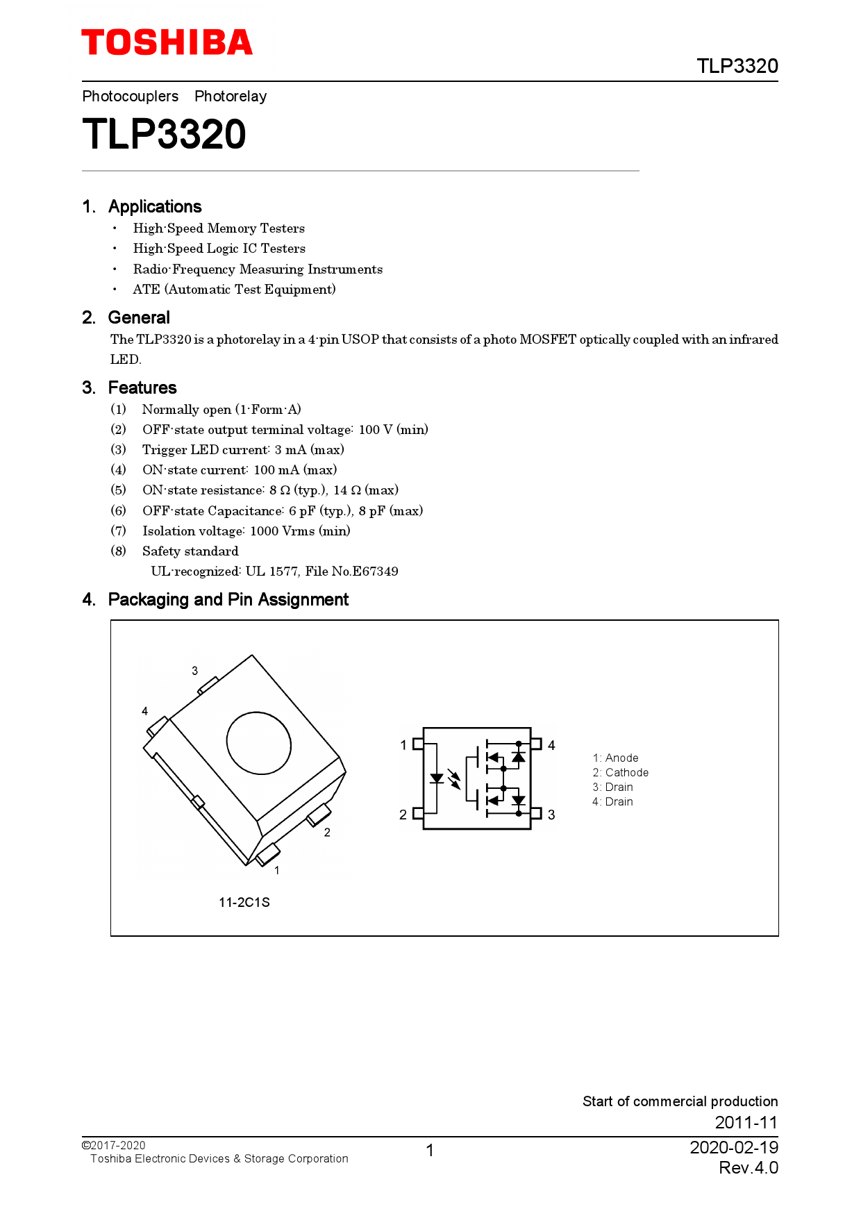 TLP3320(TP15,F_（TOSHIBA(东芝)）TLP3320(TP15,F中文资料_价格_PDF手册-立创电子商城