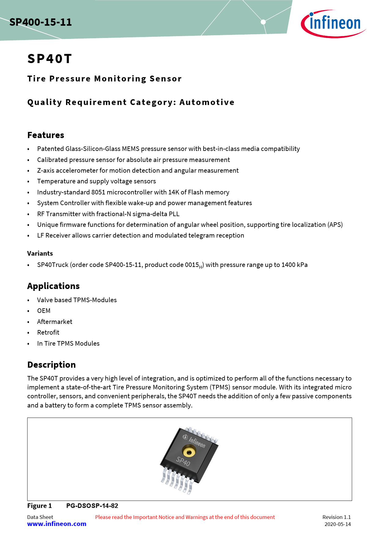 SP400-15-11_（Infineon(英飞凌)）SP400-15-11中文资料_价格_PDF手册-立创电子商城