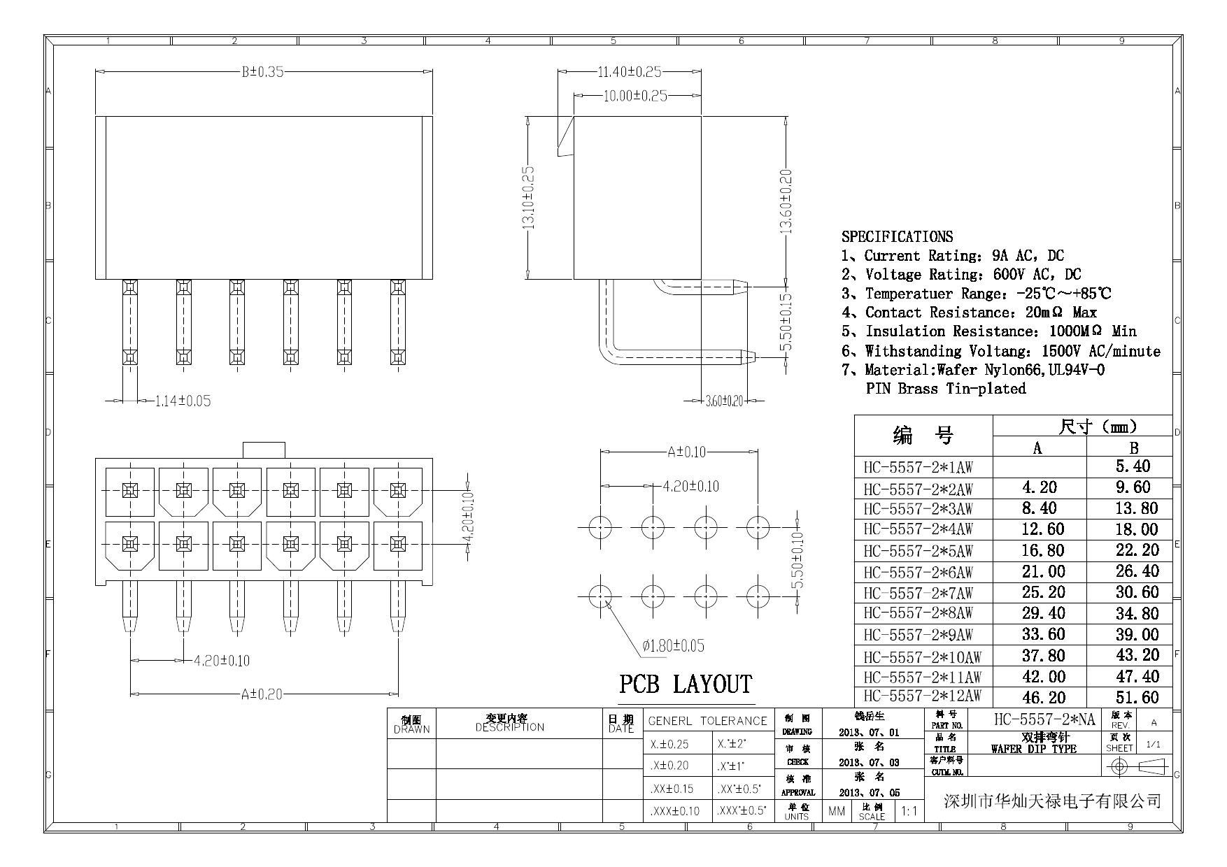 HC-5557-2*2AW_（HCTL(华灿天禄)）HC-5557-2*2AW中文资料_价格_PDF手册-立创电子商城