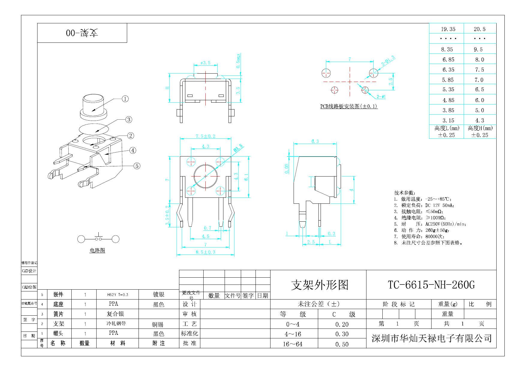 TC-6615-6-260G_（HCTL(华灿天禄)）TC-6615-6-260G中文资料_价格_PDF手册-立创电子商城