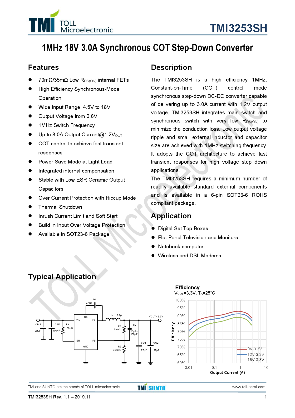 TMI3253SH_（TMI(拓尔微)）TMI3253SH中文资料_价格_PDF手册-立创电子商城