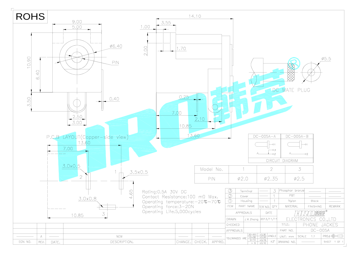 DC-005A-20A_（韩国韩荣）DC-005A-20A中文资料_价格_PDF手册-立创电子商城