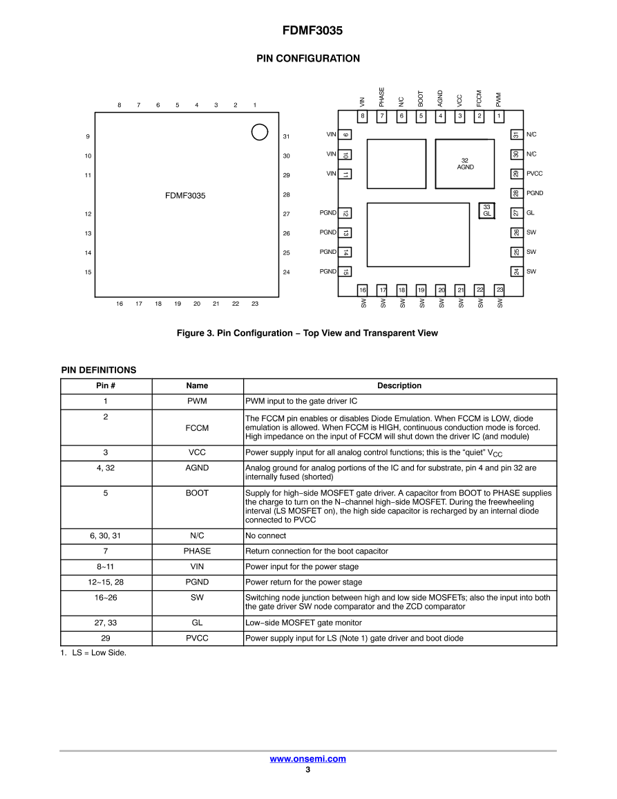 FDMF3035_（onsemi(安森美)）FDMF3035中文资料_价格_PDF手册-立创电子商城