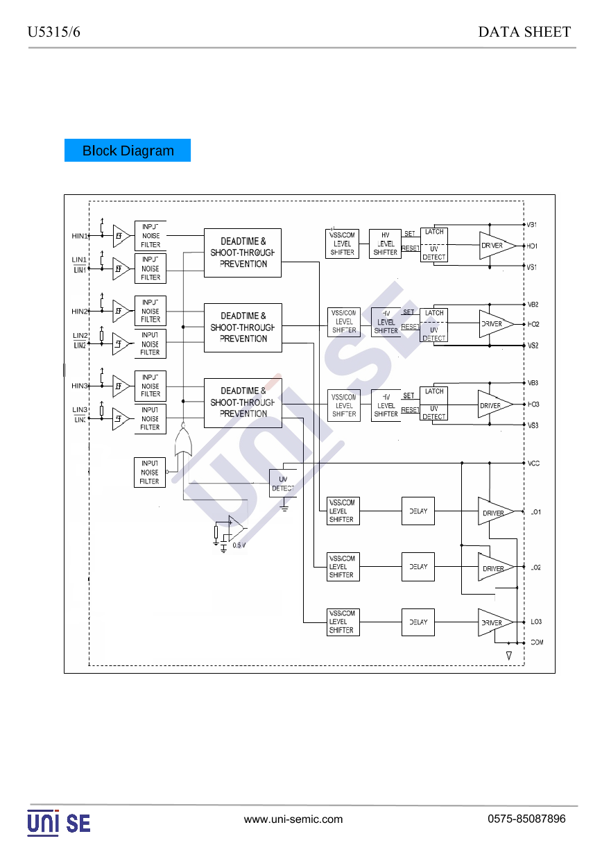 U5316_（UNI-SEMI(宇力半导体)）U5316中文资料_价格_PDF手册-立创电子商城