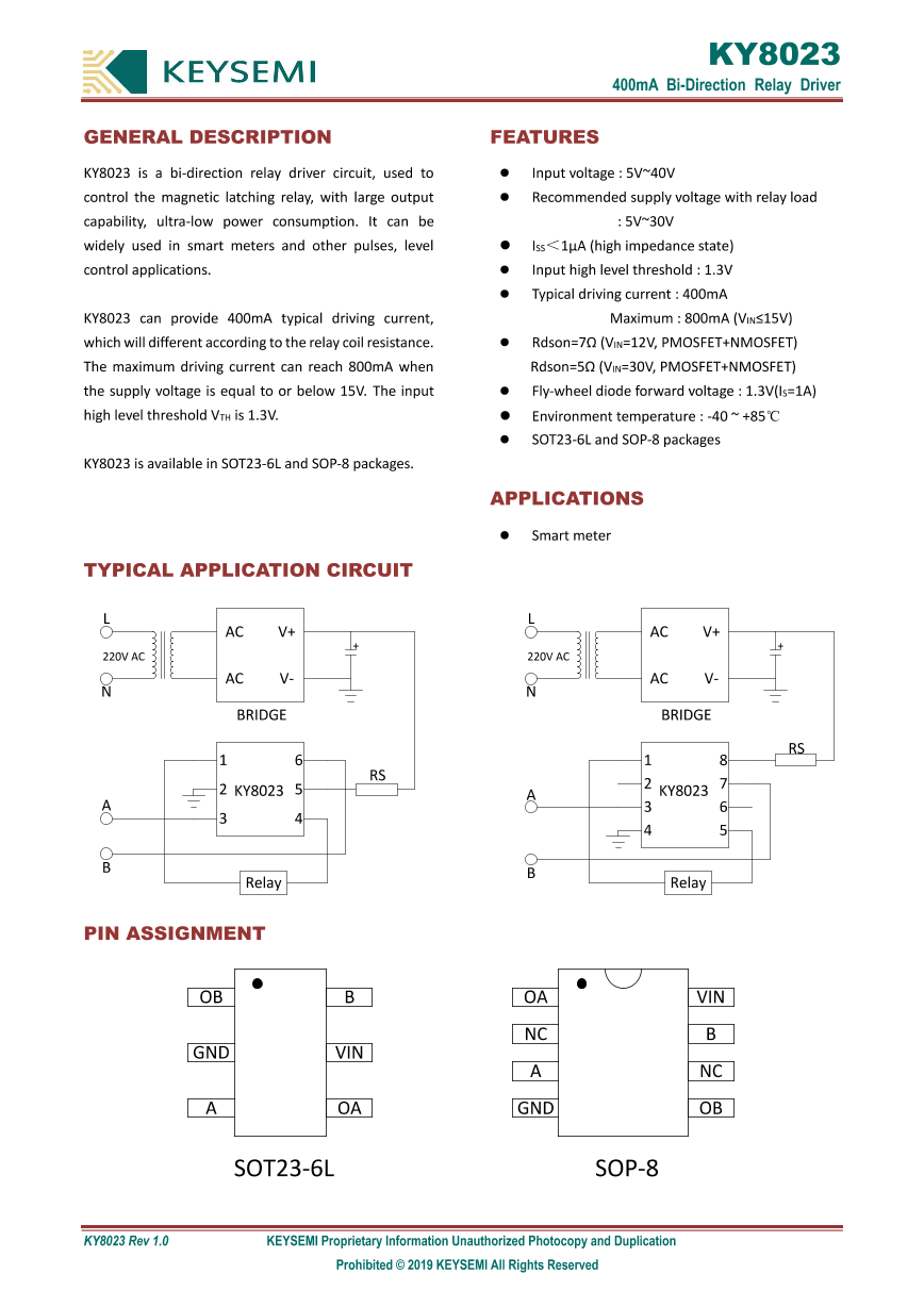 KY8023S6_（Keysemi(旷岳)）KY8023S6中文资料_价格_PDF手册-立创电子商城