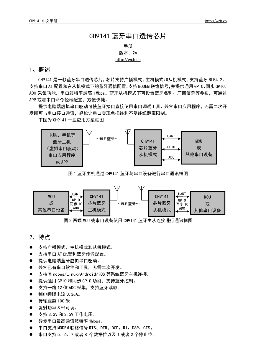 CH9141_（WCH(南京沁恒)）CH9141中文资料_价格_PDF手册-立创电子商城