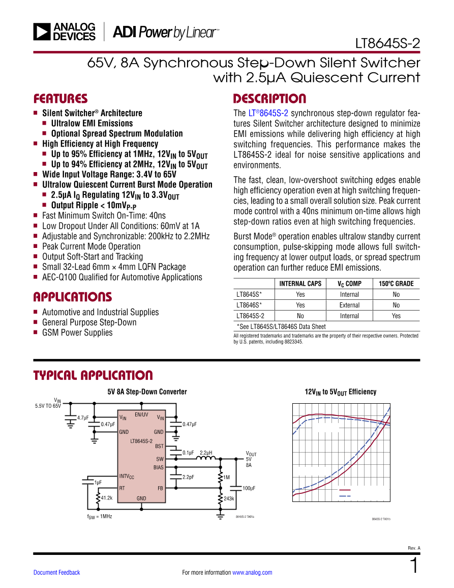 LT8645SEV-2#PBF_（ADI(亚德诺)/LINEAR(凌特)）LT8645SEV-2#PBF中文资料_价格_PDF手册-立创电子商城