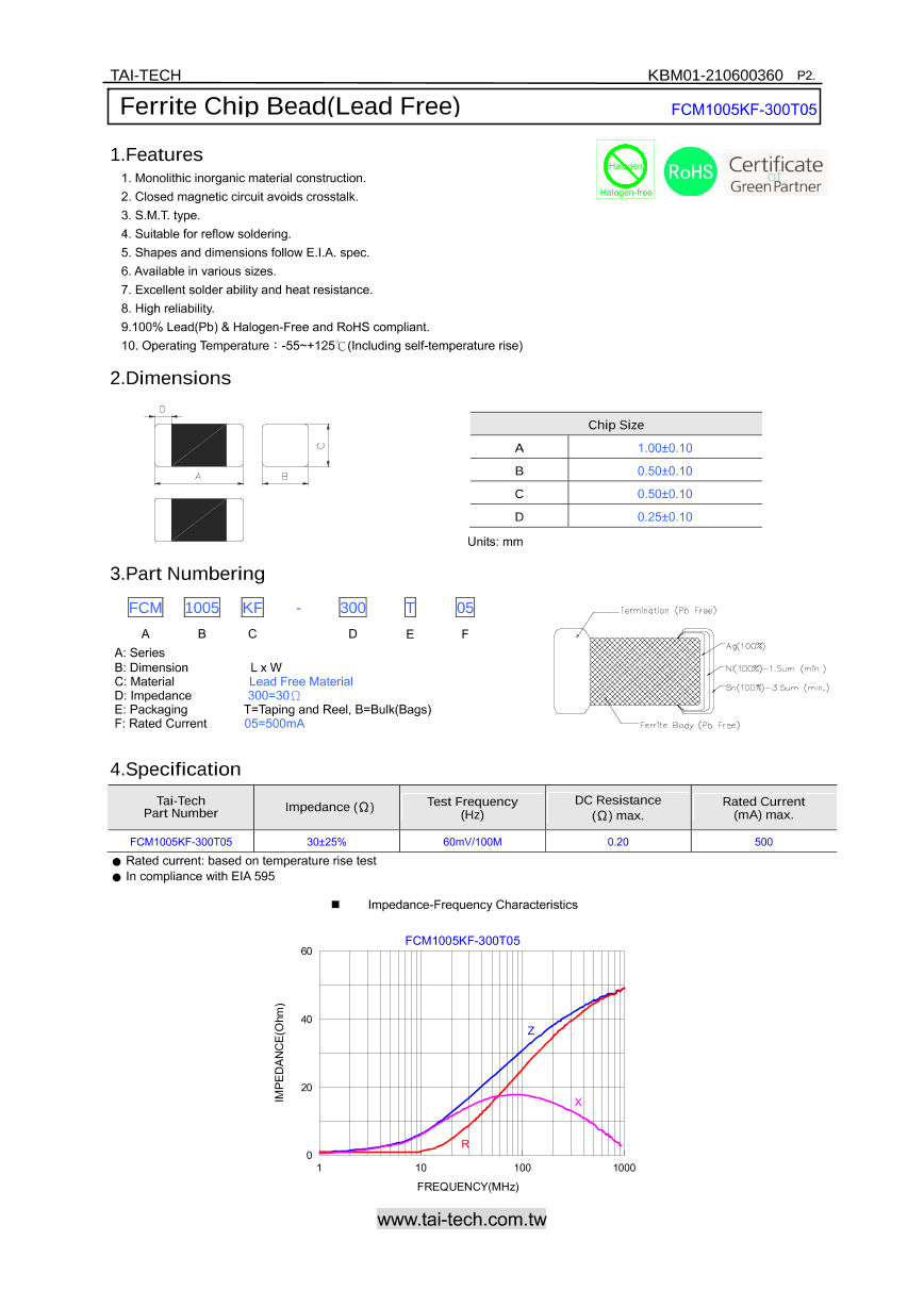 FCM1005KF-300T05_（TAI-TECH(台庆)）FCM1005KF-300T05中文资料_价格_PDF手册-立创电子商城